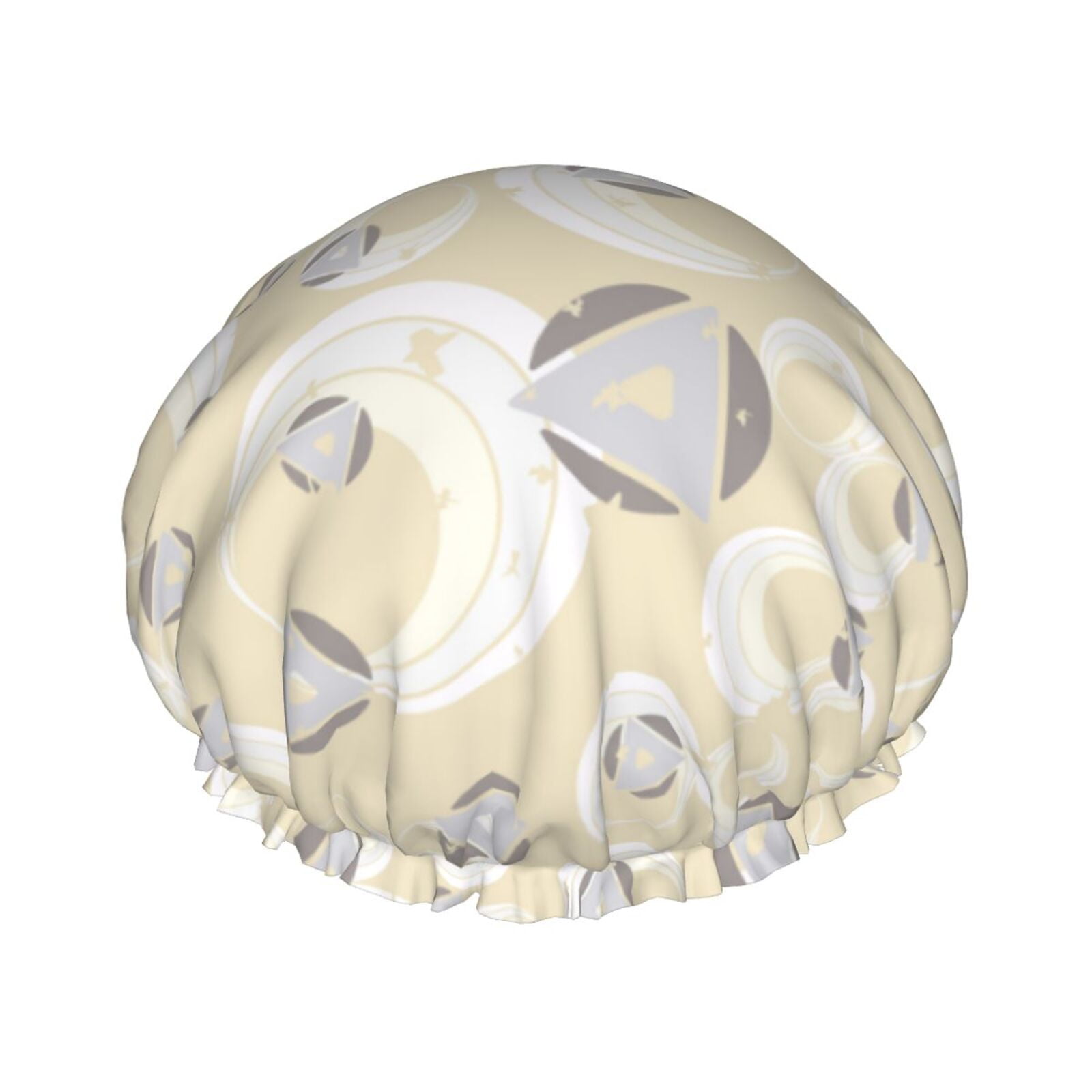 triangles circles pattern Shower Cap, Reusable Bath Hair Hat for all ...