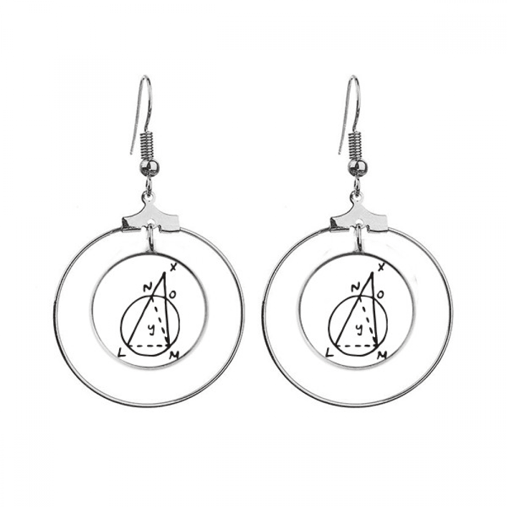 trigonometric mathematics vector illustration earrings dangle hoop ...