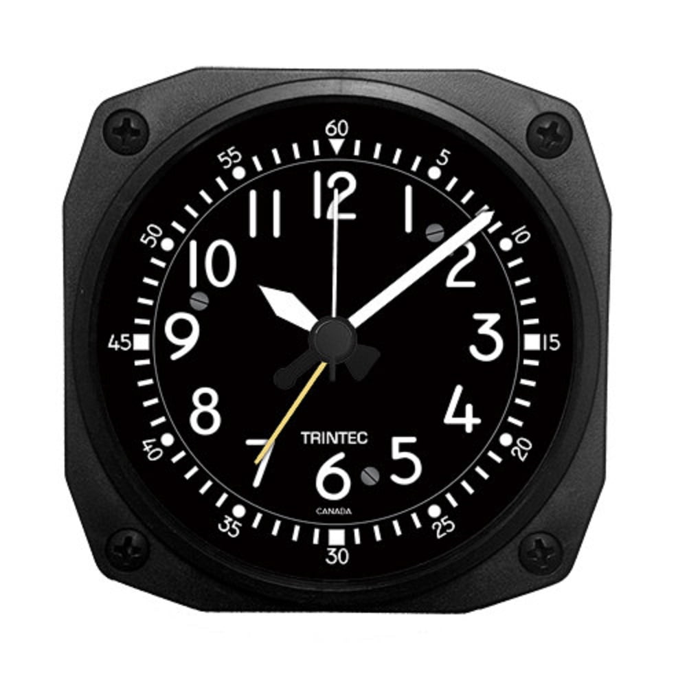 trintec aviation classic desk top travel alarm clock aircraft cockpit ...