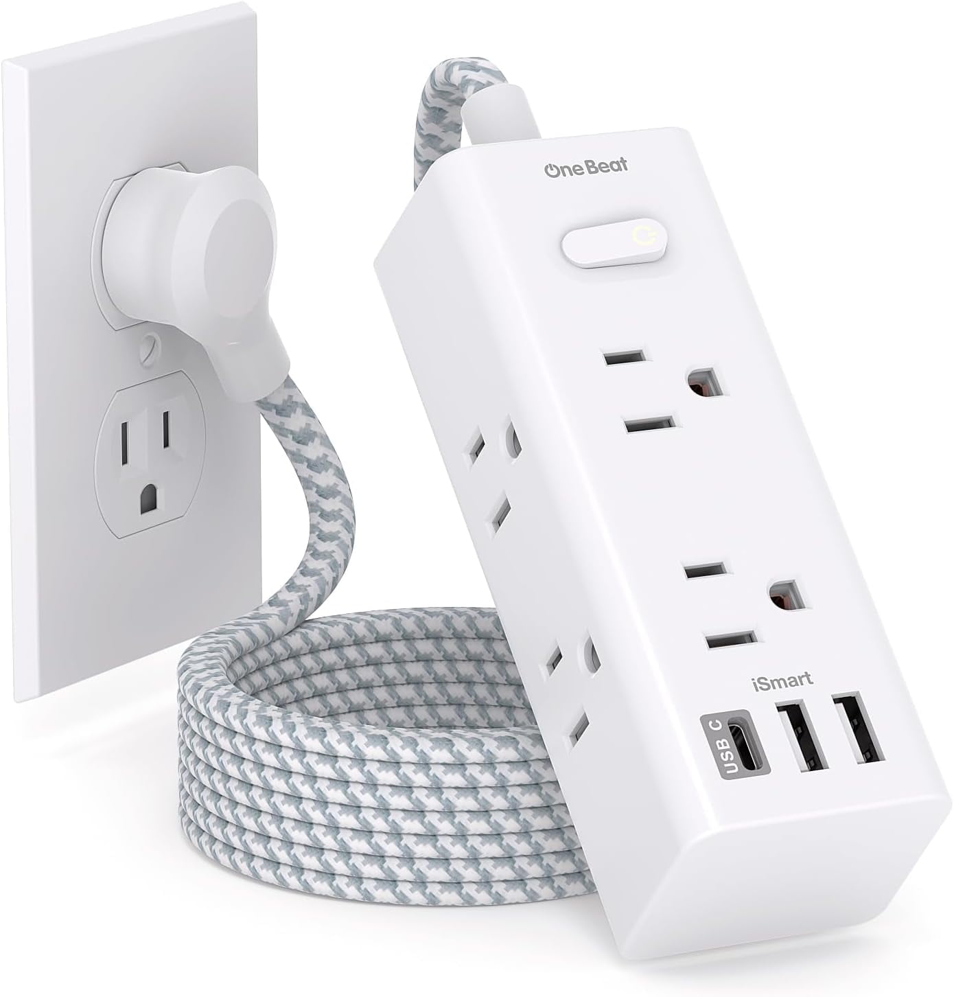 trip Sur Protector - 6 Widely Outlets with 3 USB Ports (1 USB C), 5 Ft ...