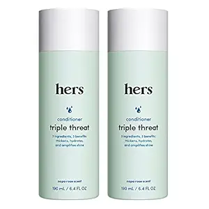 hers triple threat hydrating conditioner for damaged hair, leaves hair ...
