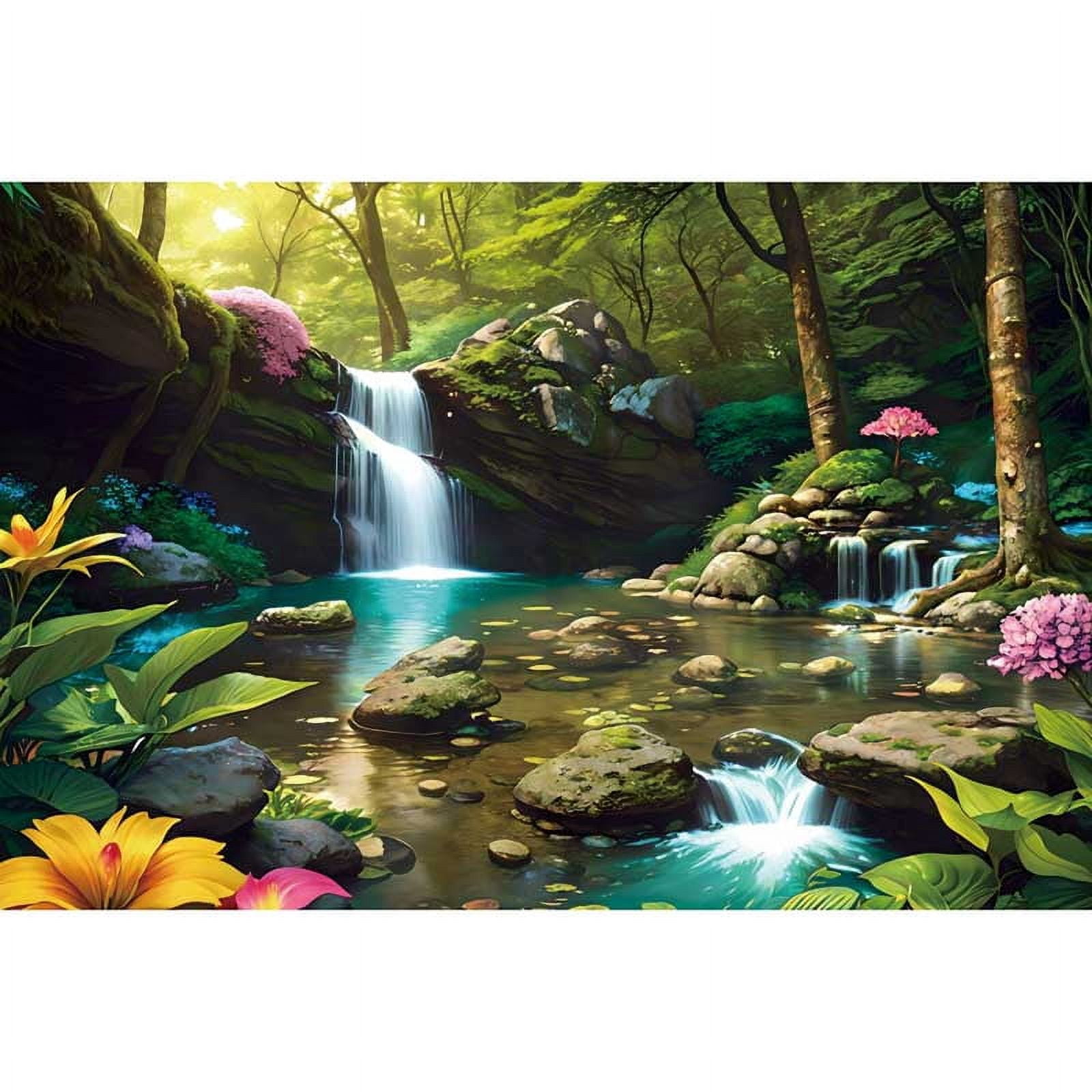 tropical Jungle Summer Gre Backdrop for Photography Natural Waterfall ...