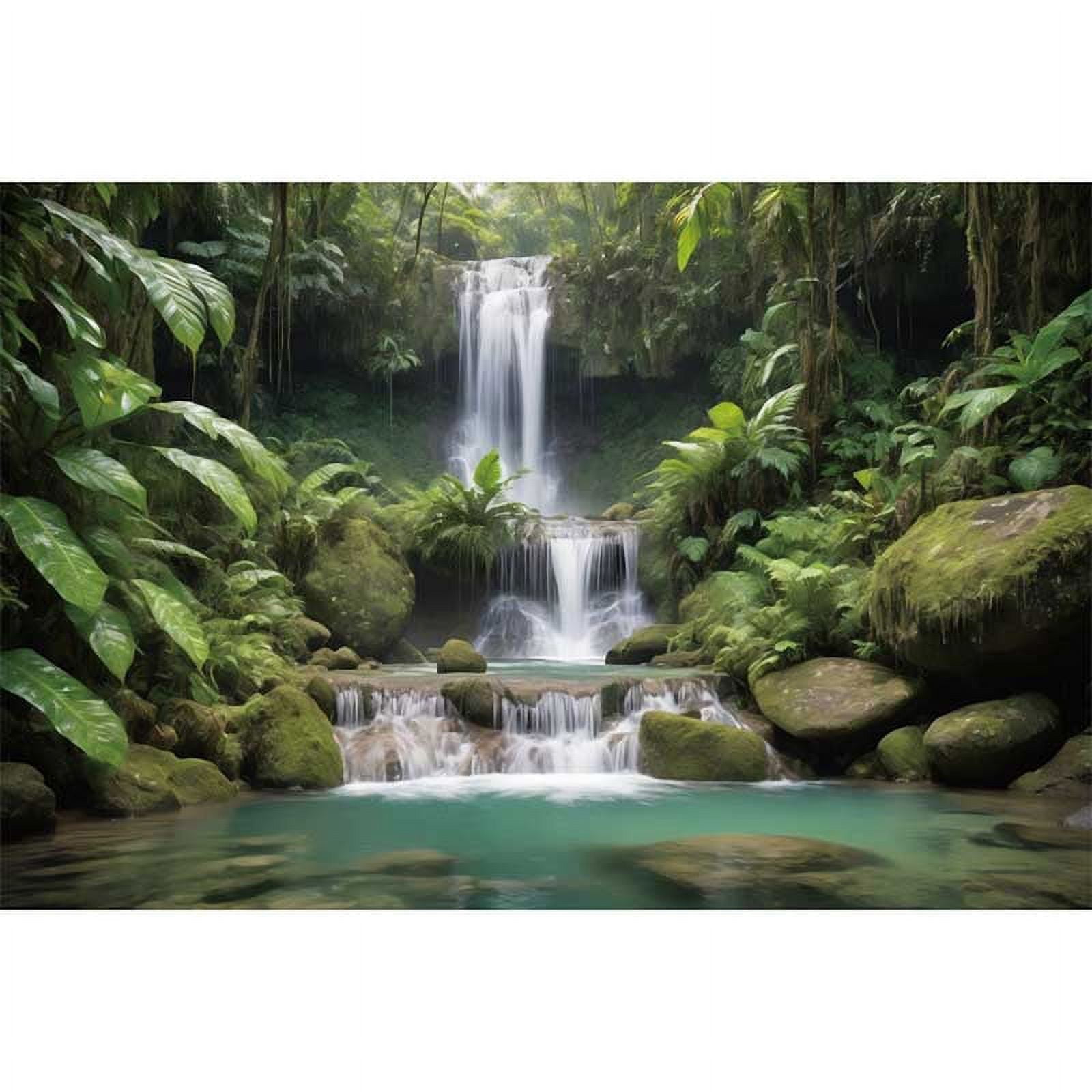 tropical Jungle Summer Gre Backdrop for Photography Natural Waterfall ...