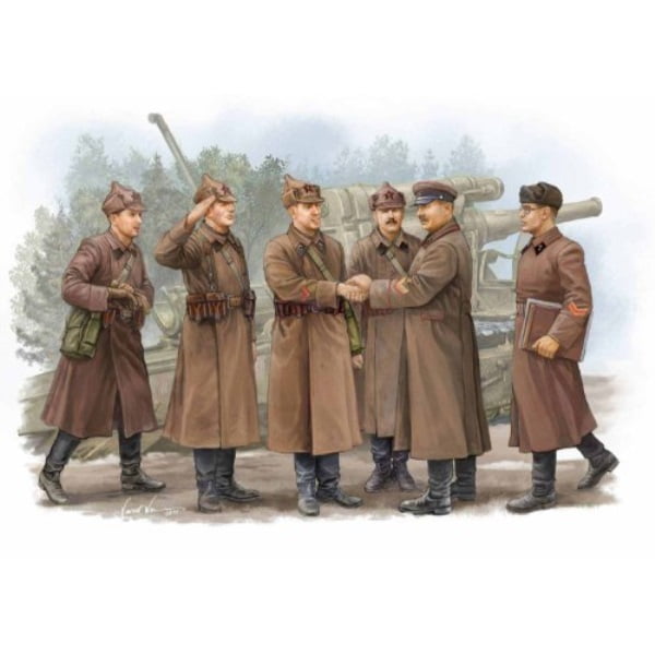 trumpeter soviet artillery commander inspection figure set, scale 1/35 ...