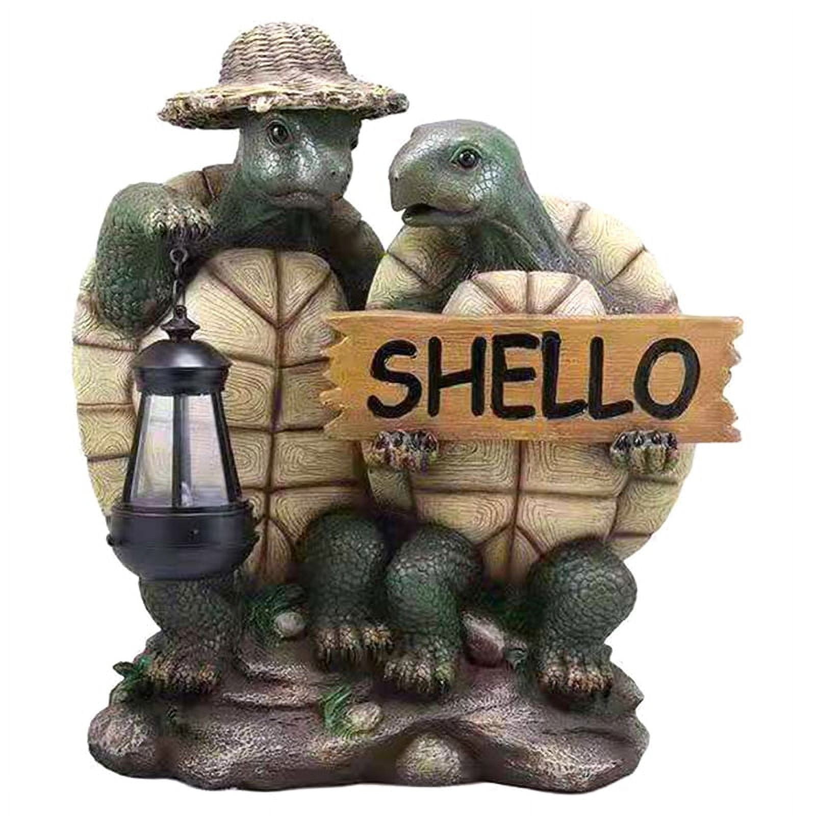 tsondianz Resin Tortoise Garden Statue, Traveling Turtle Yard Art ...