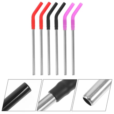BambooMN Reusable Stainless Steel Metal Drinking Straws - 8"/8.5" (4 ...