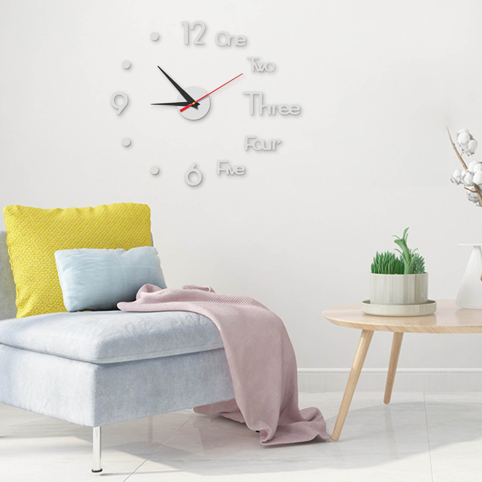 tumgatte Large Wall Clock Watch DIY Sticker Wall Clocks Pared Home ...