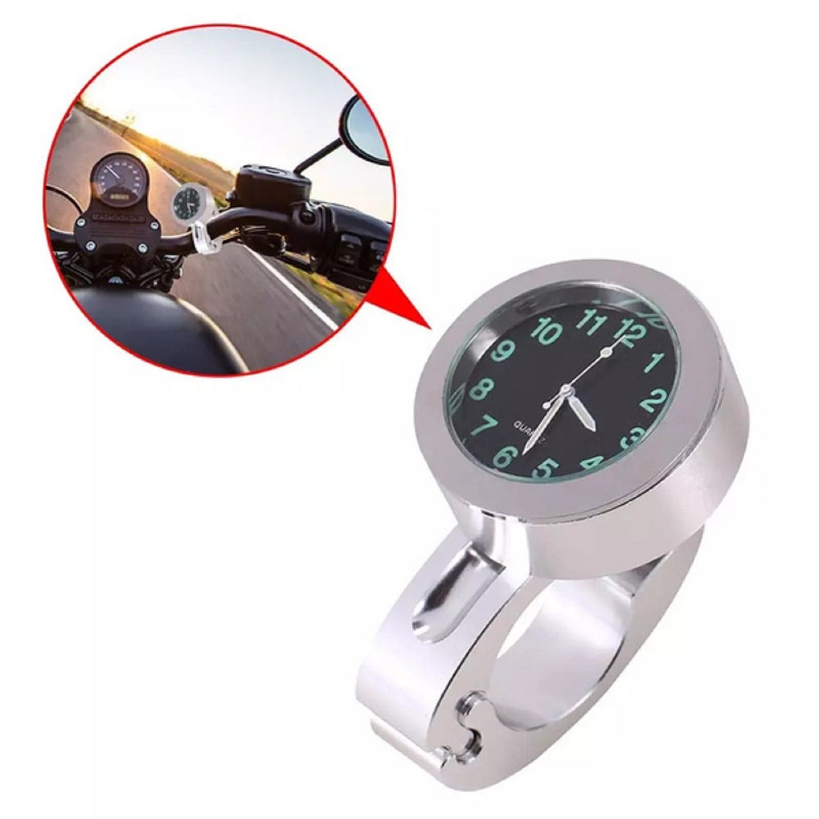 tumgatte Motorcycle Bicycle Watch Handlebar Watch Refitting Accessories ...