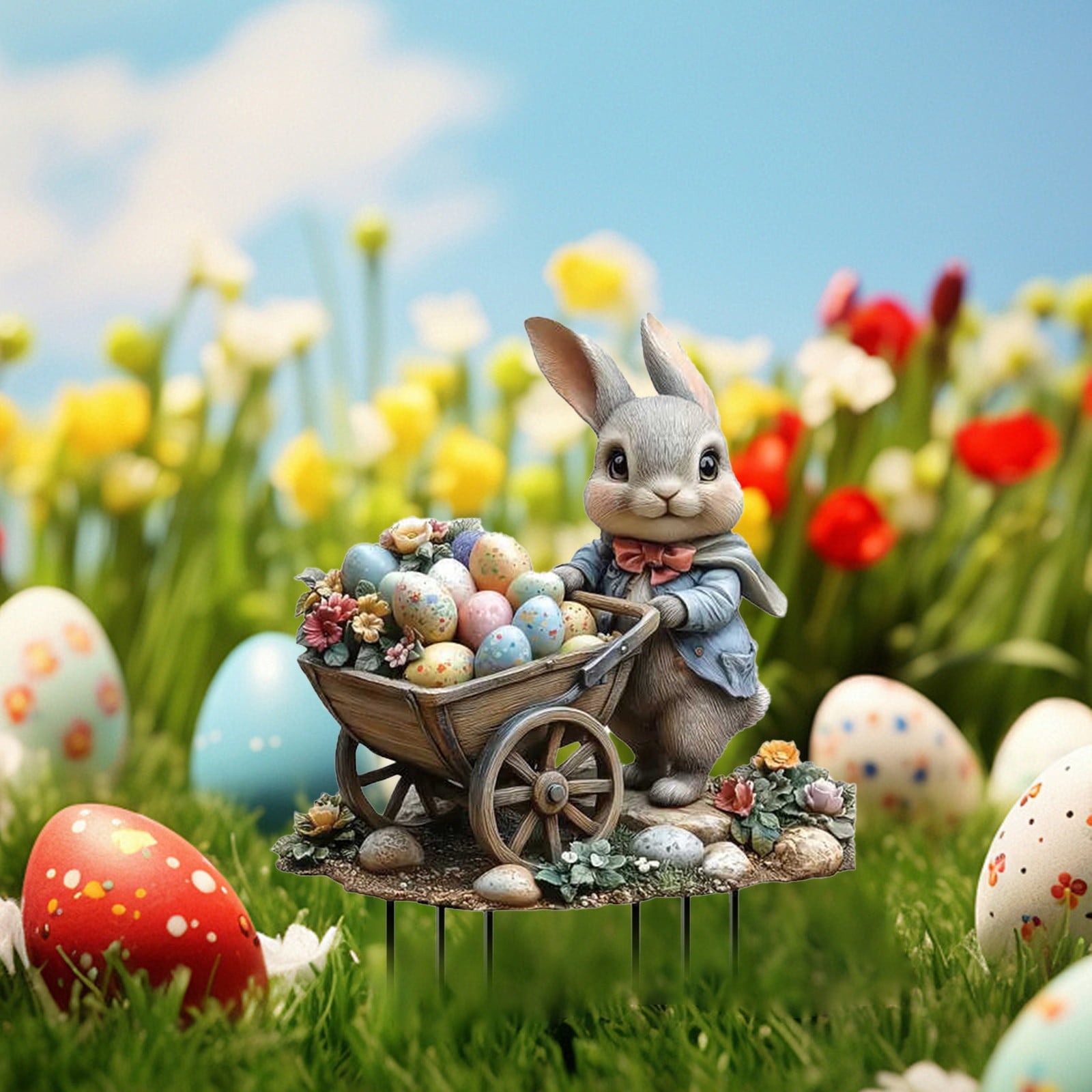 tupukom Up to 50% Off!Easter Decorations Outdoor Easter Bunny Party ...