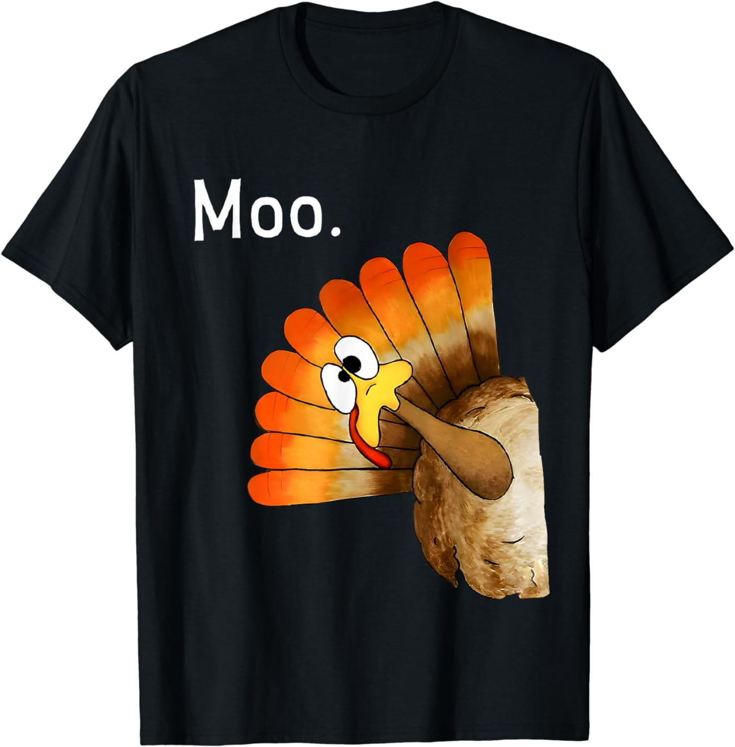 turkey moo funny thanksgiving T-Shirt - Walmart.com