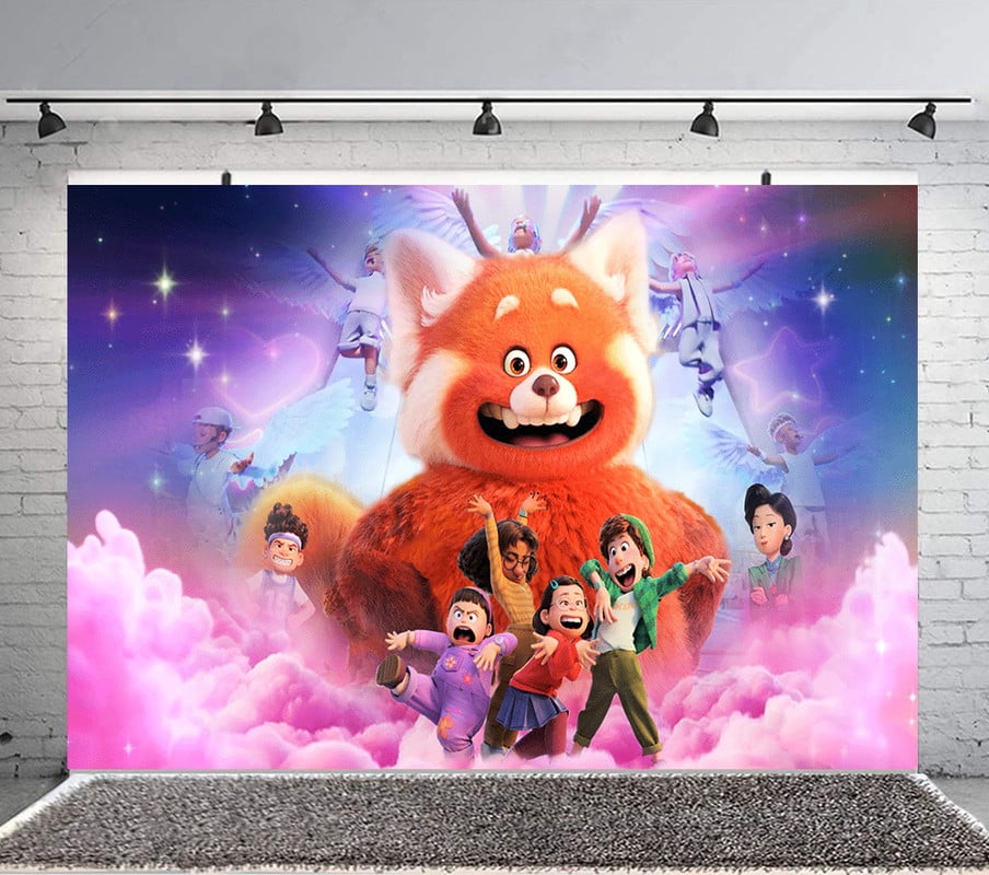 turning red Backdrop Banner Party Supplies Poster Movie Theme ...