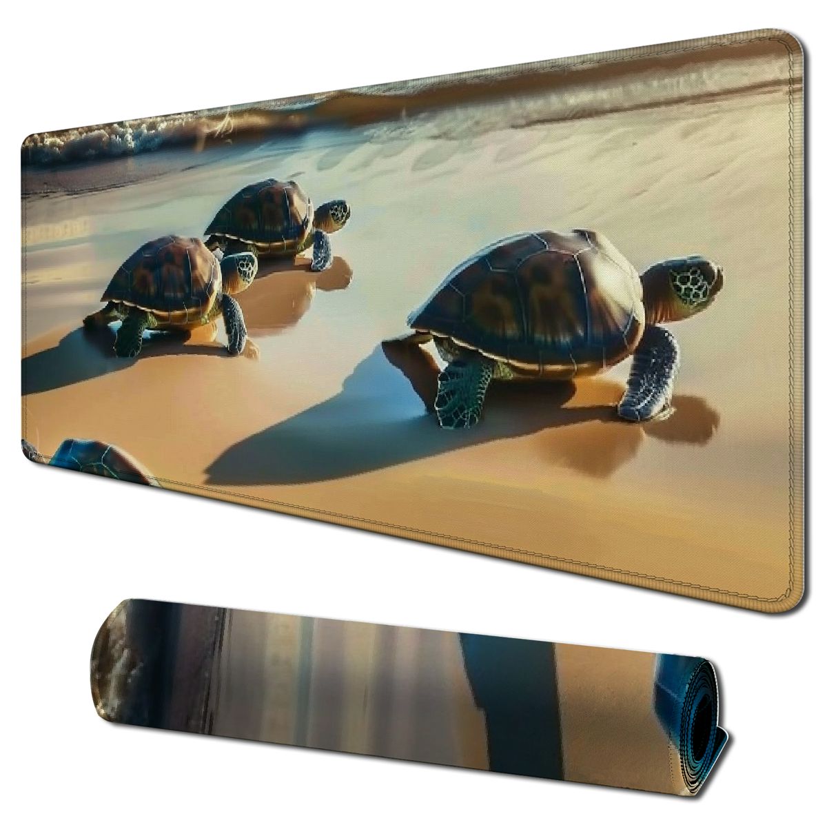 turtles on the beach Extra large rubber mouse pad - Walmart.com