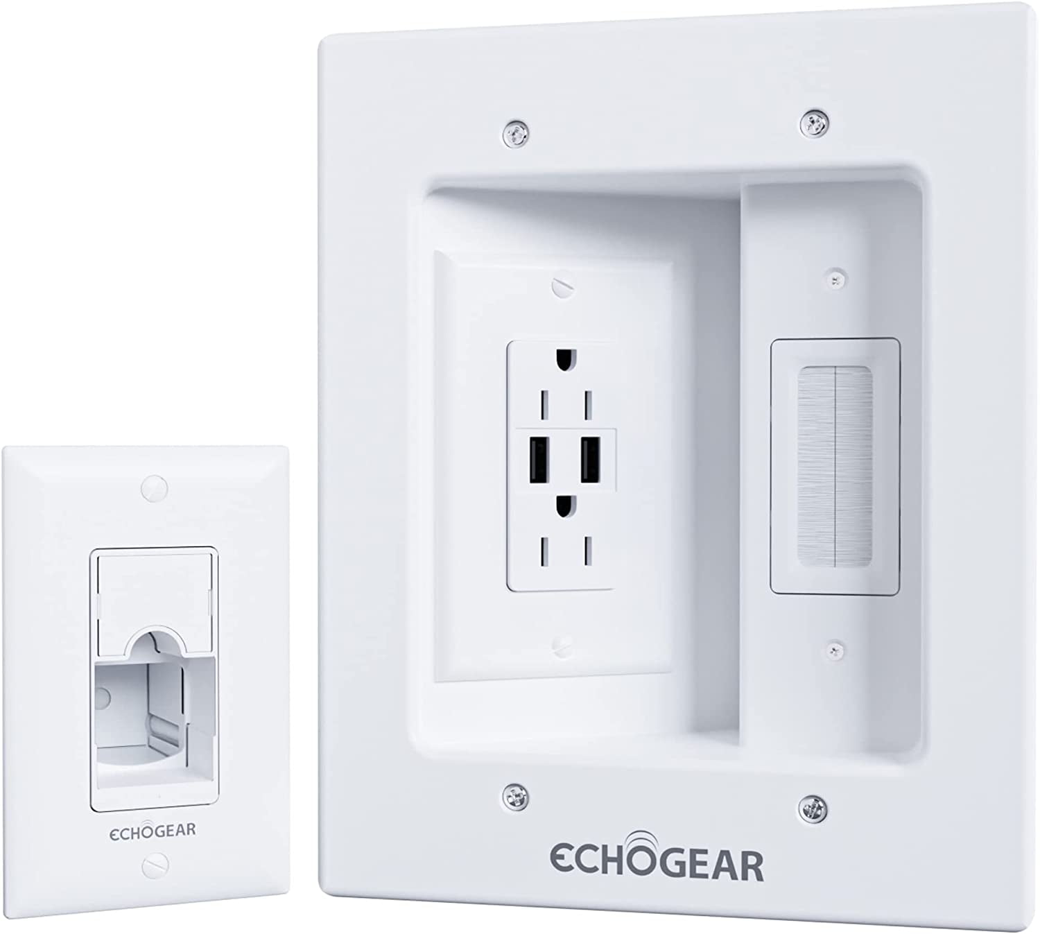 **tv wall mount cord hider with ac outlets & usb ports - hide cables ...