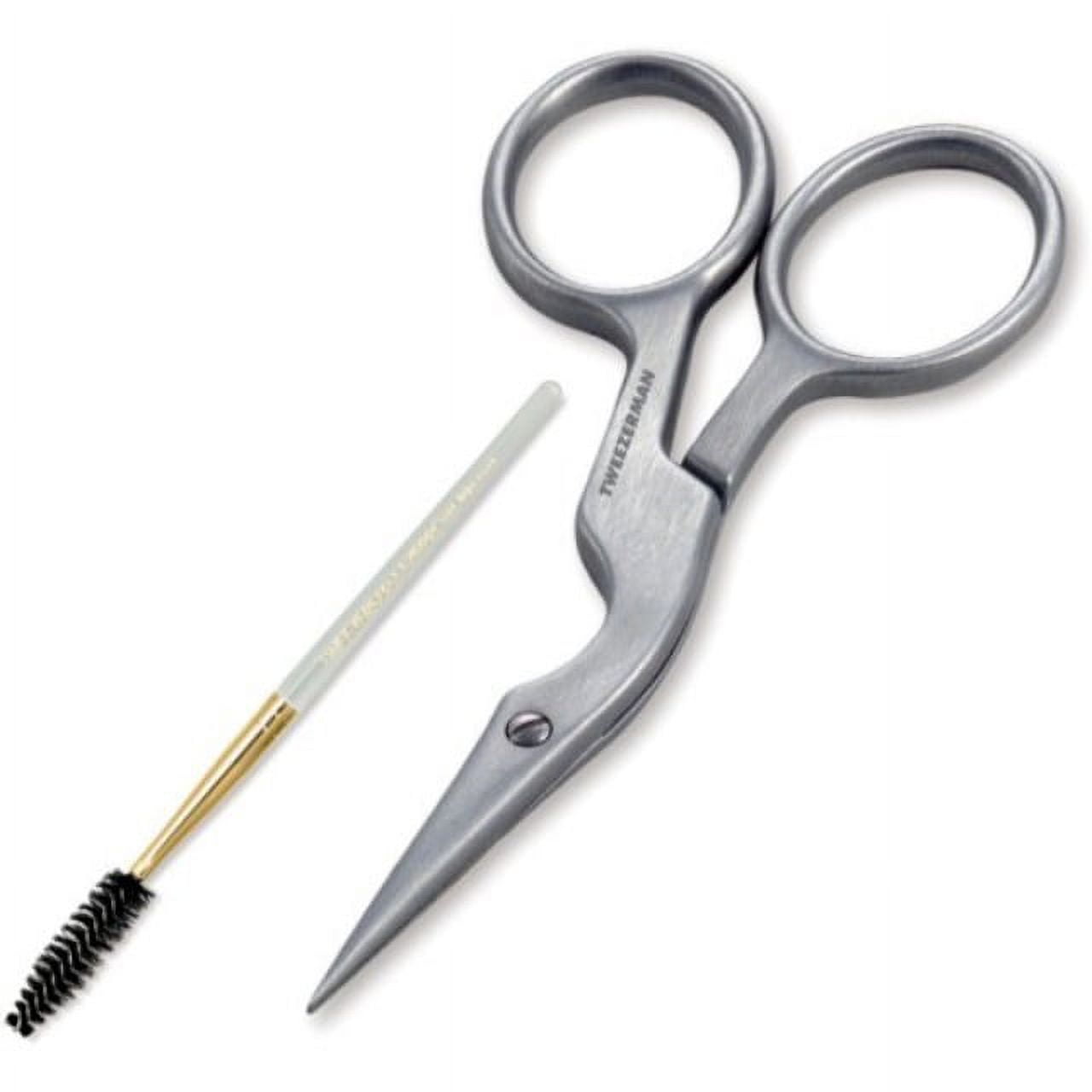 tweezerman stainless brow shaping scissor and brush - Walmart.com