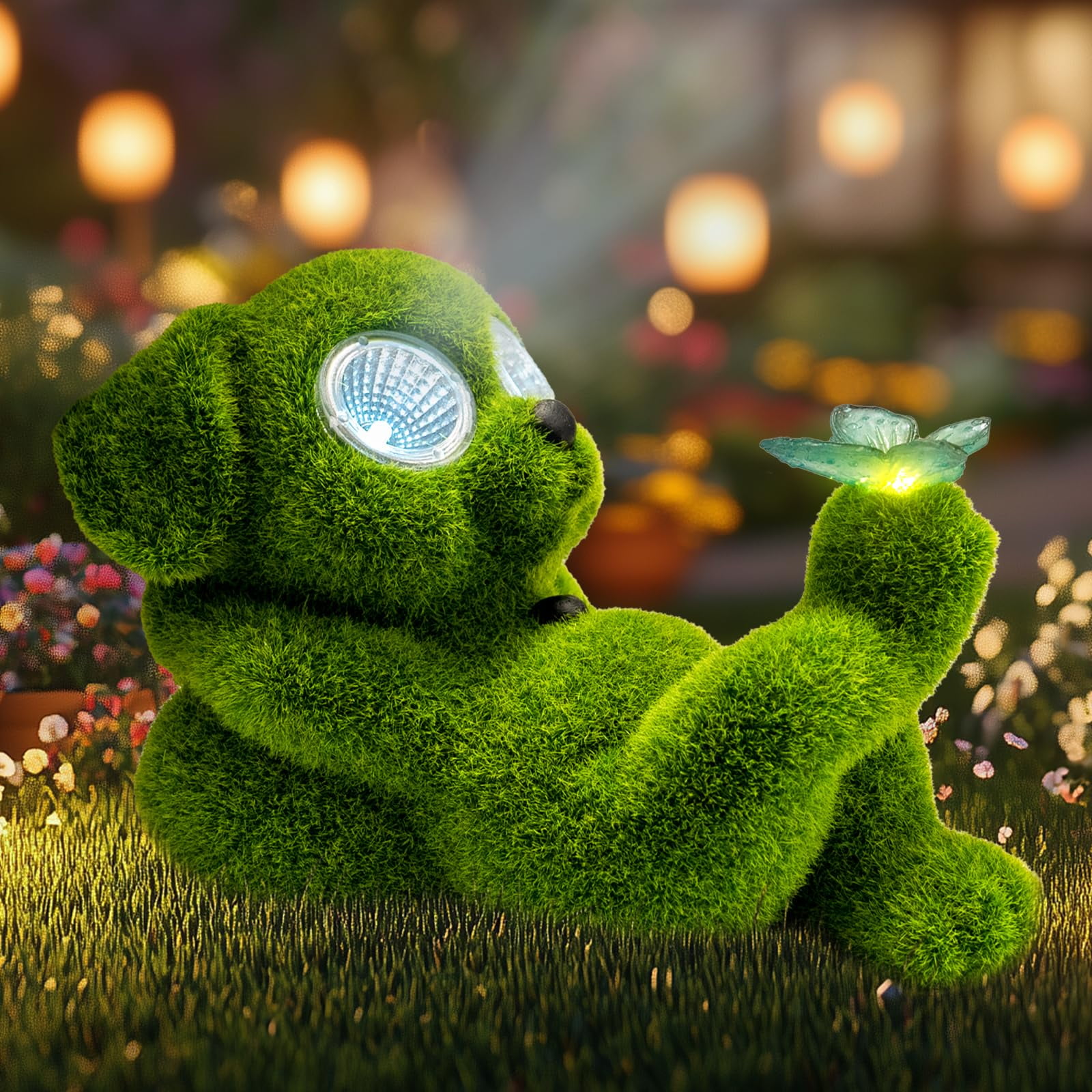 twinbling Solar Dog Garden Statue with Butterfly Clearance for Yard Art ...