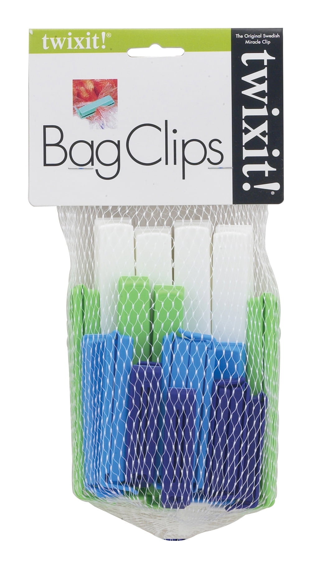 twixit! Bag Clips - 4 Super, 4 Large, 6 Medium & 6 Small Clips BLU ...