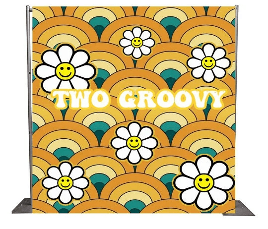 two groovy party decoration, groovy backdrop, 70s backdrop theme ...