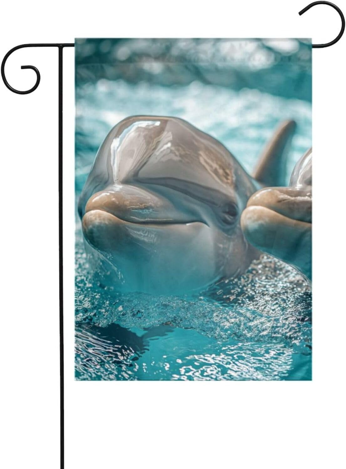 two happy dolphins Garden Flags Double Sided,Garden Flags for All ...