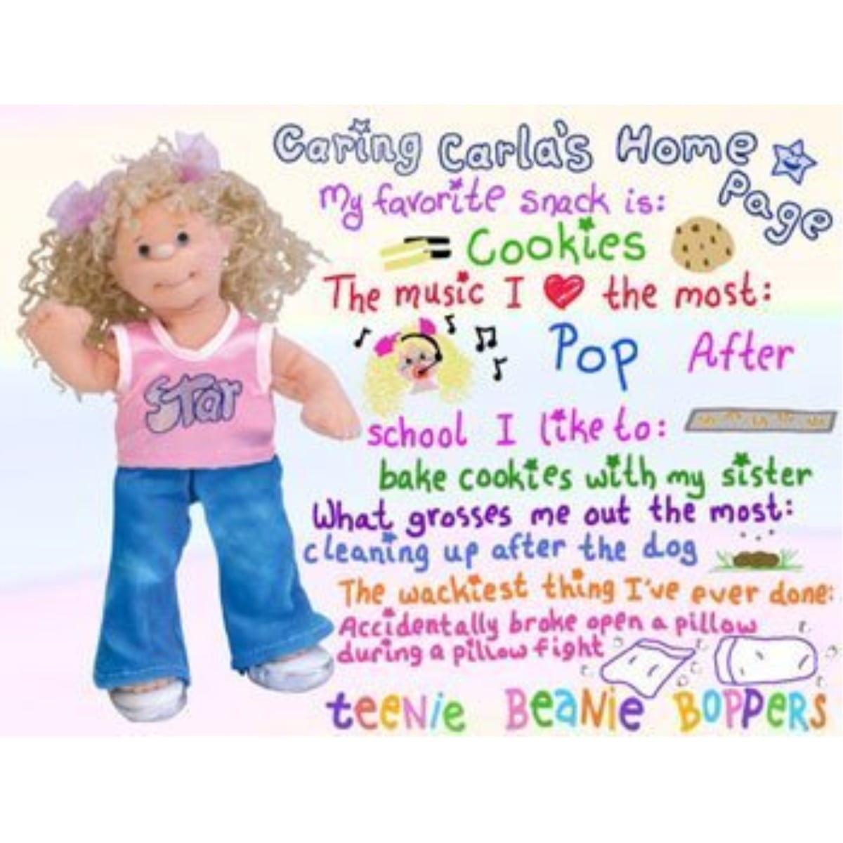 ty teenie beanie bopper - caring carla - Walmart.com