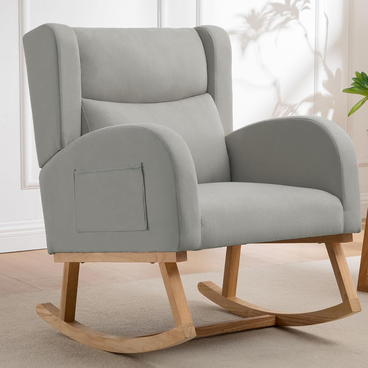 tygvfci Nursery Rocking Chairs Upholstered Rocking Chair for Nursery ...