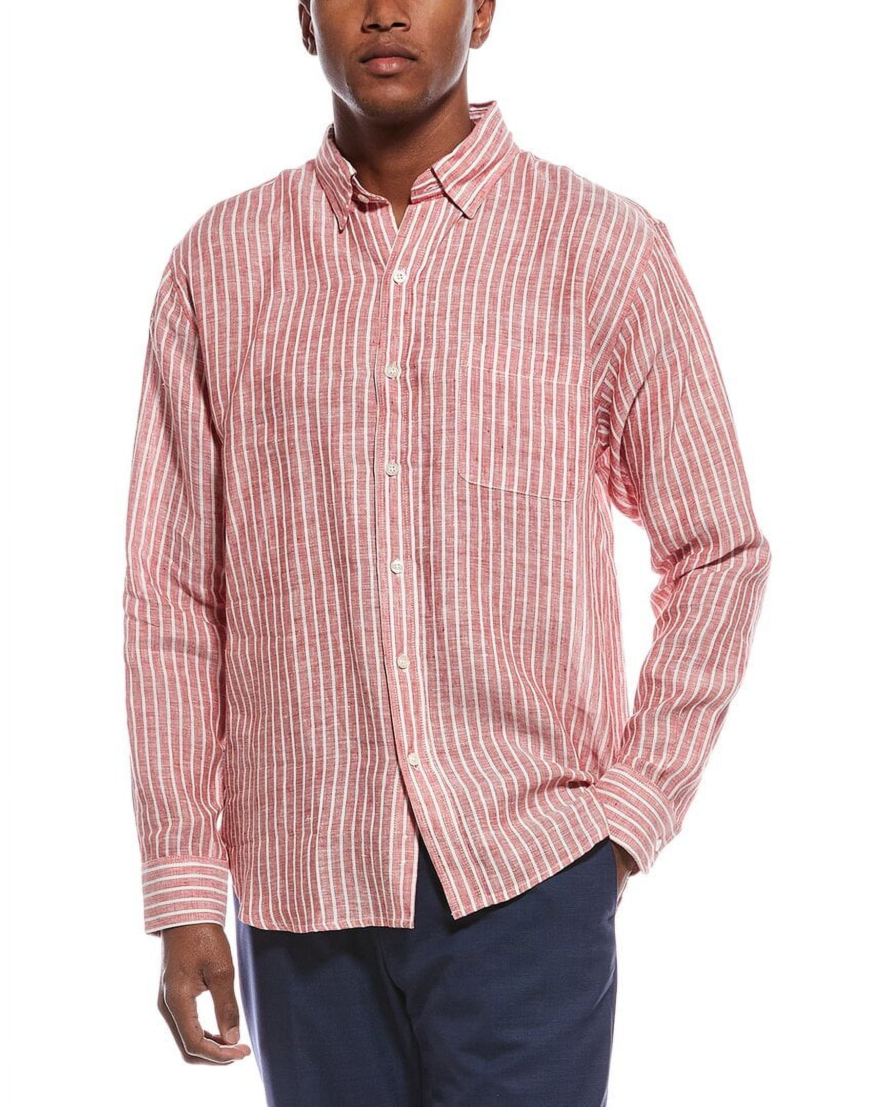 tyler böe mens Linen Stripe Shirt, s, Red - Walmart.com