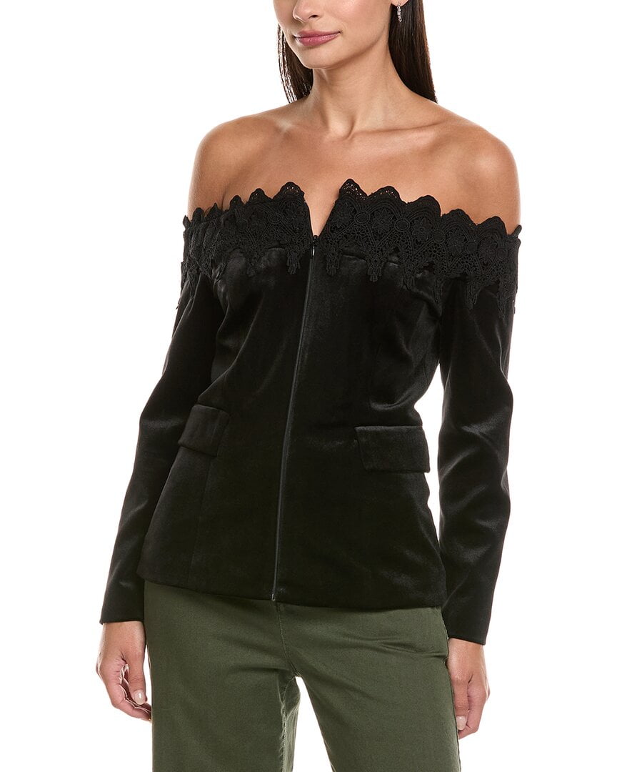 tyler böe womens Teagan Velvet Lace Top, 10, Black - Walmart.com