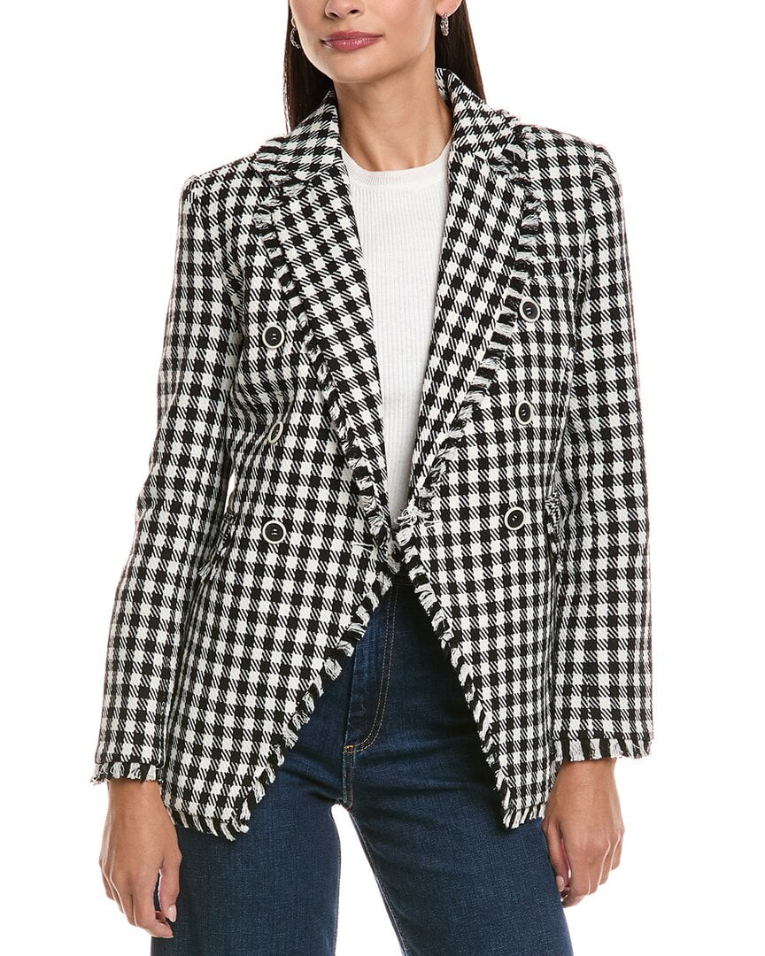 tyler böe womens Tommy Check Cutaway Jacket, 4, Black - Walmart.com
