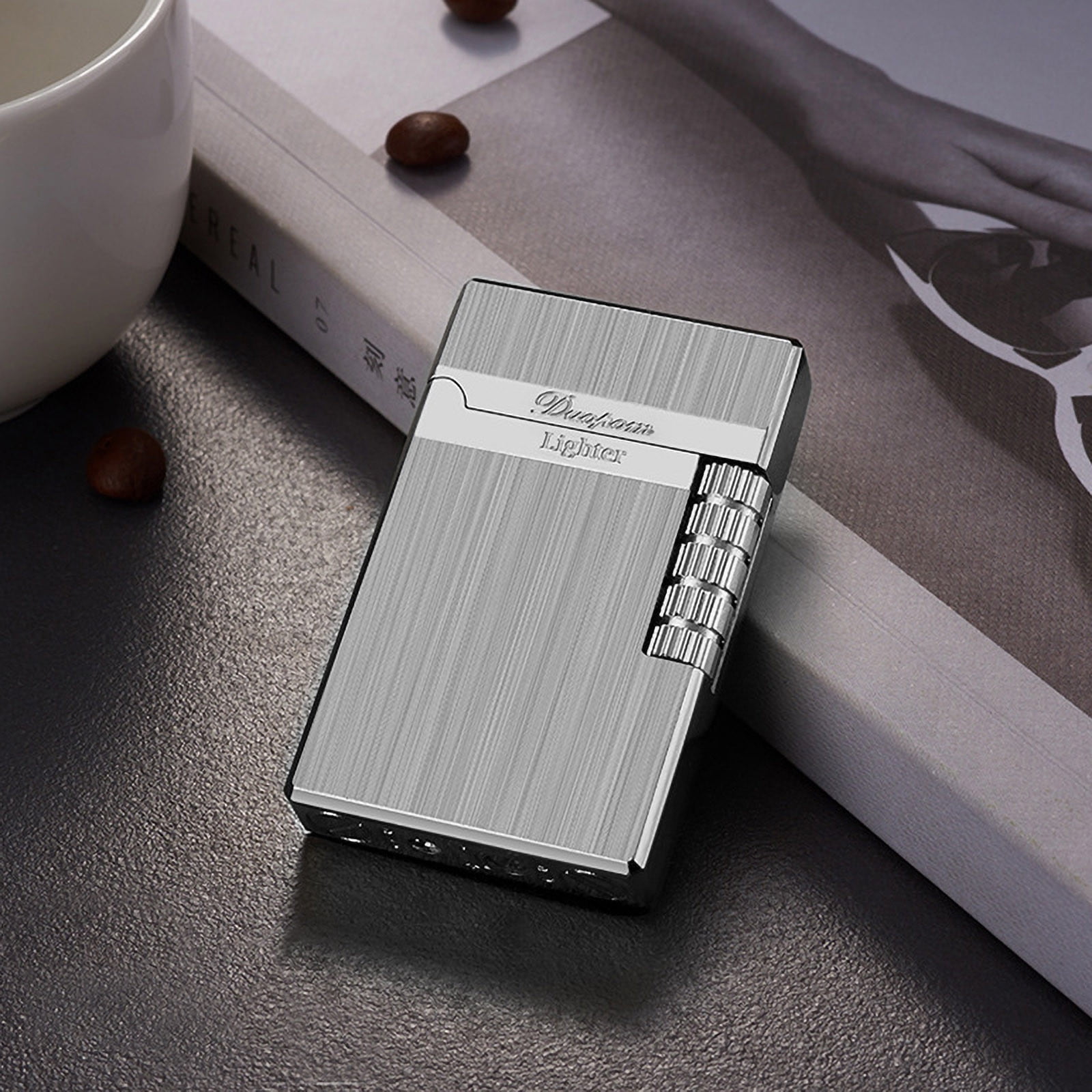 tzyudk Classic Lighter, Butane Brushed Metal Lighter, Side Slide ...