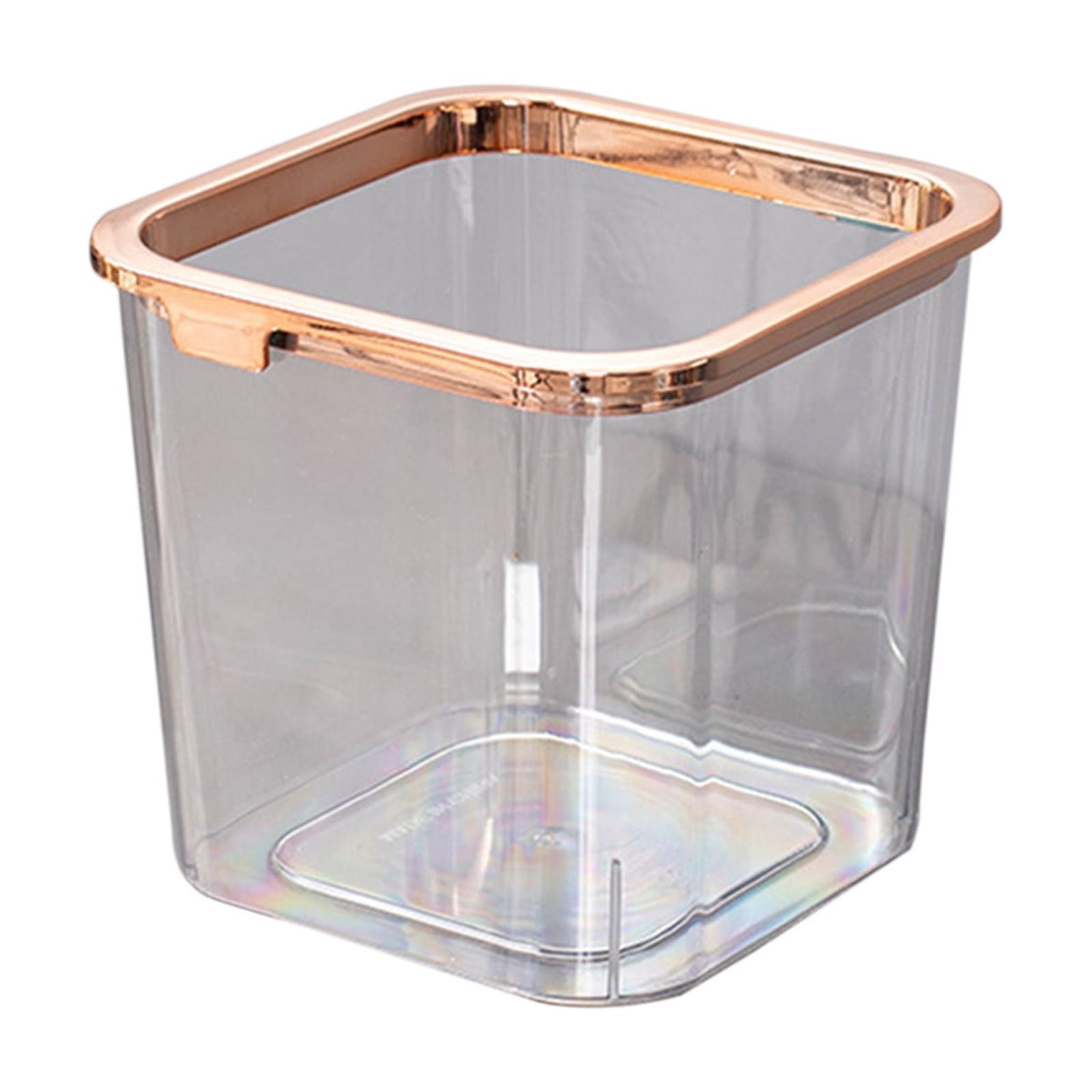 tzyudk Desktop Clear Trash Can Plastic Trash Can Small Countertop Trash ...