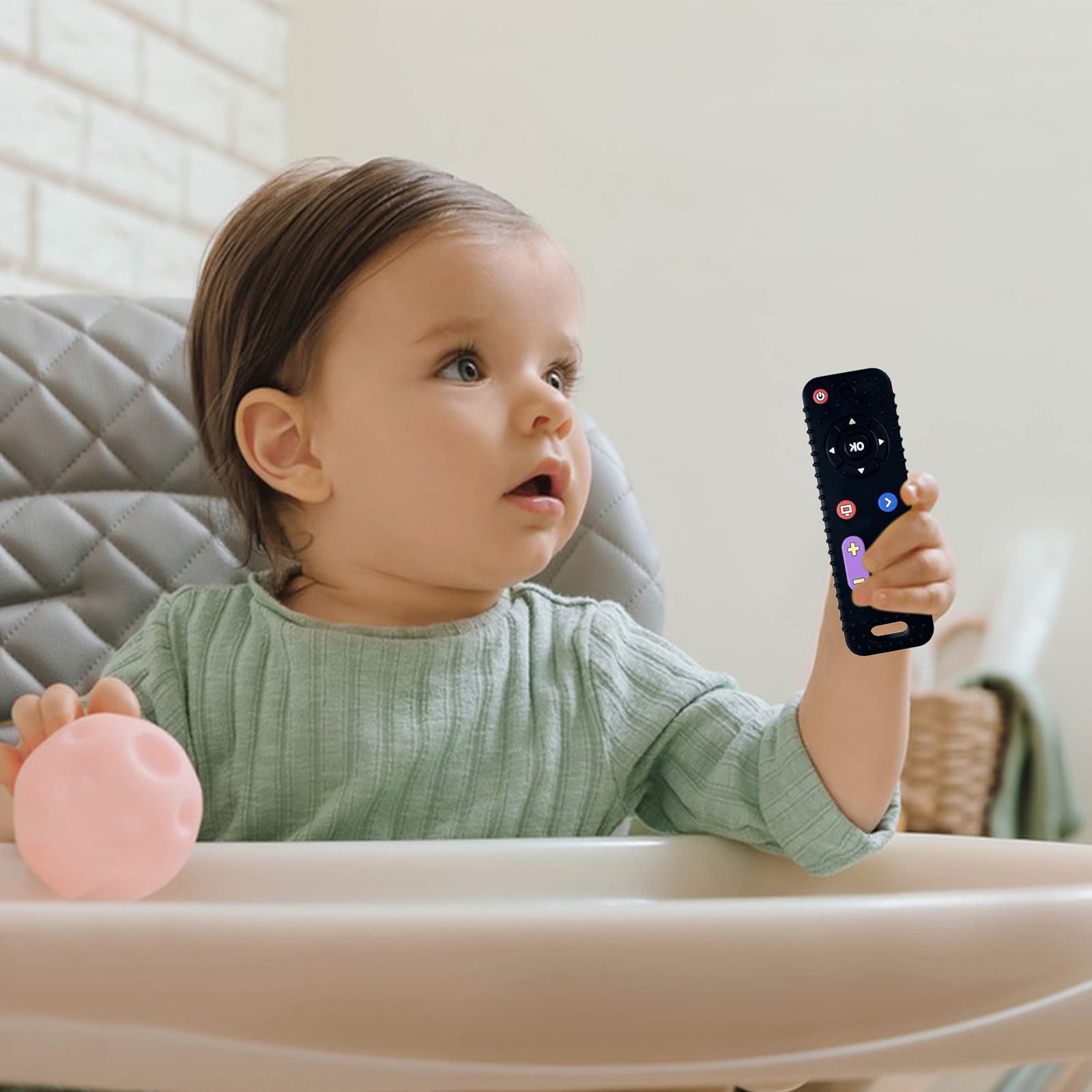 tzyudk Silicone Baby Teething Toys, Remote Control Shape Teethers Toys ...