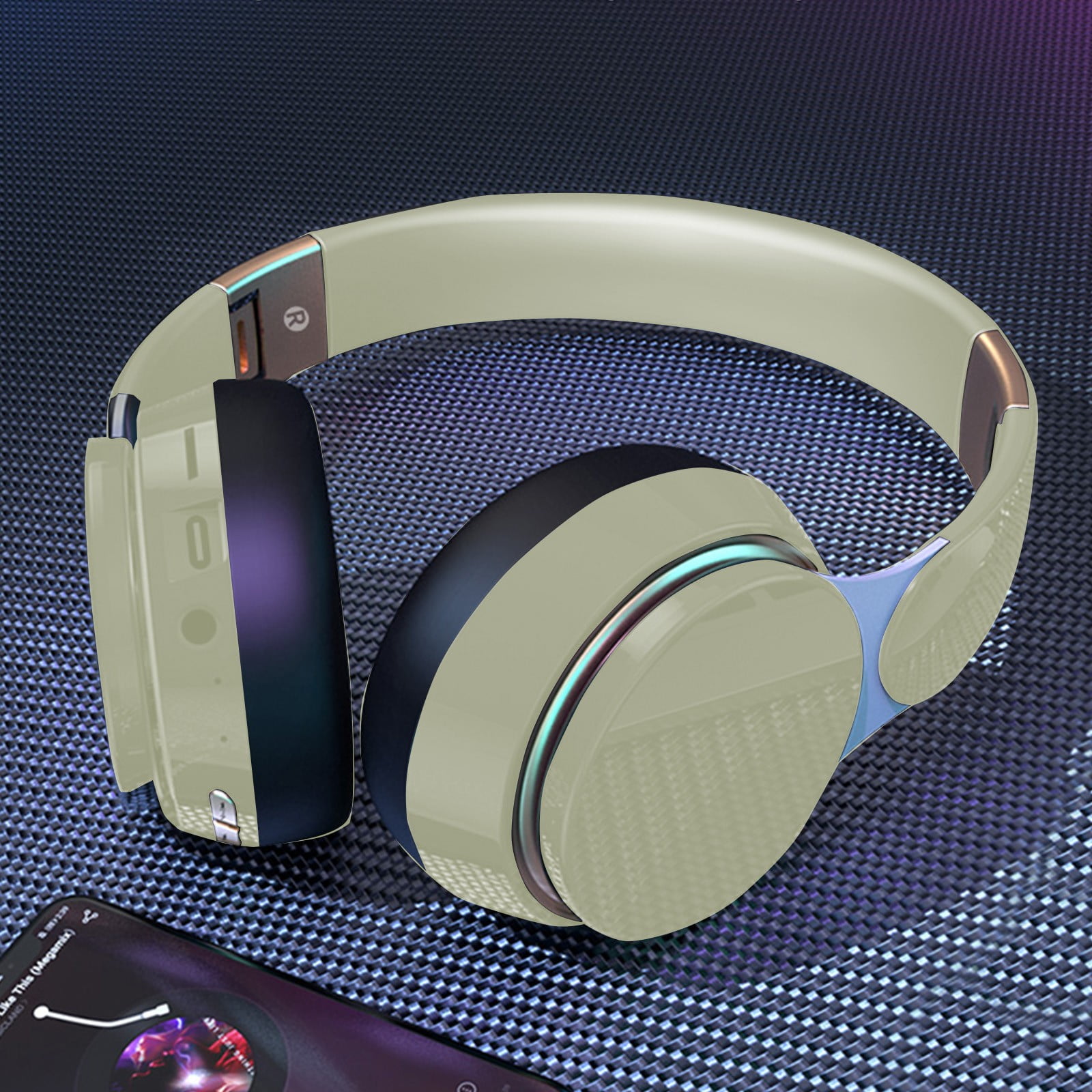 tzyudk Wireless Bluetooth Over Ear Headphones with Microphone HiFi ...