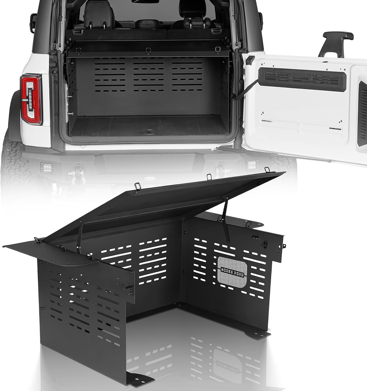 u-Box Bronco Rear Cargo Rack Trunk Security Enclosure Luggage Storage ...