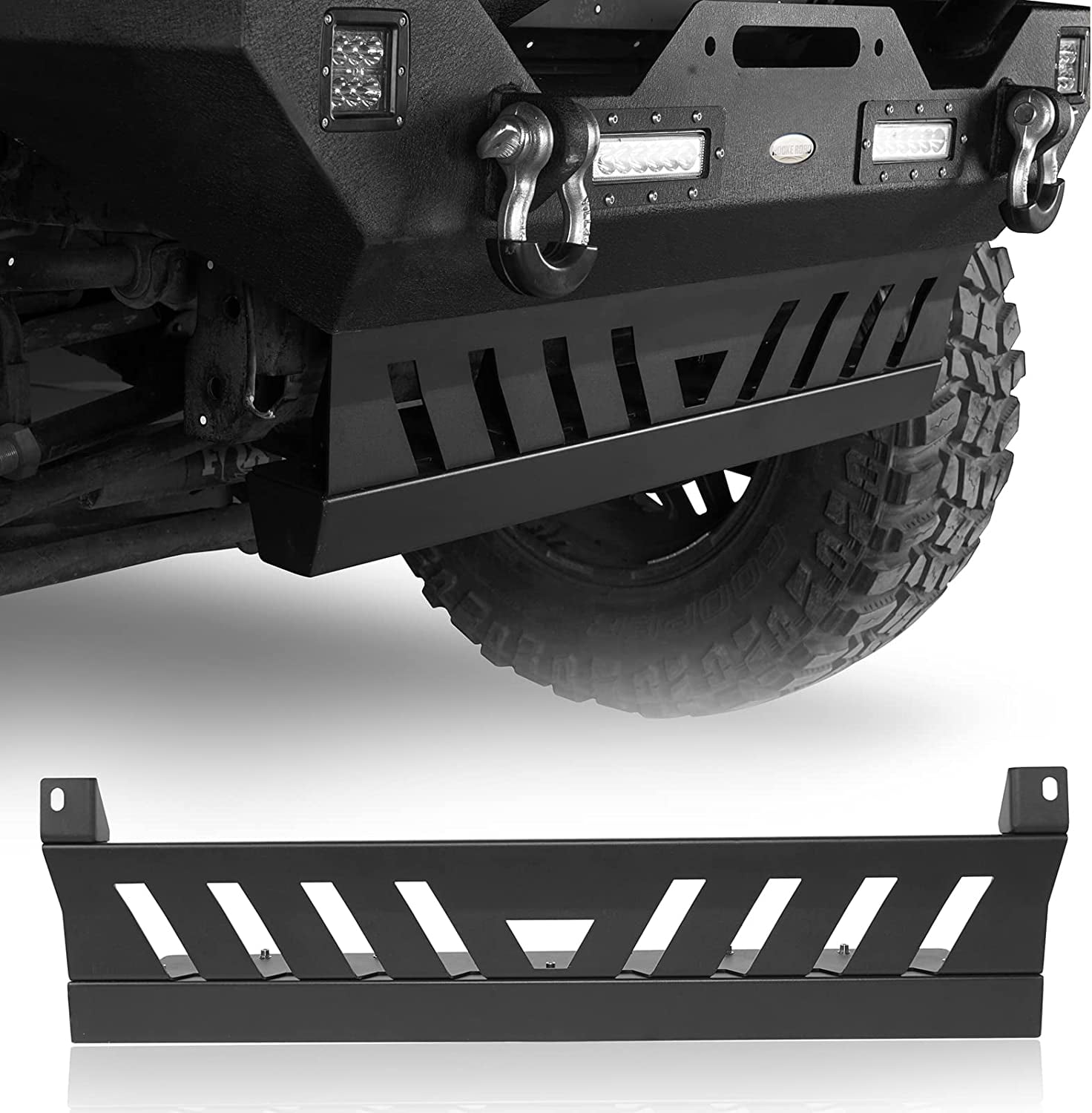 u-Box Wrangler JK Front Skid Plate Texured Black Steel Undercarriage ...