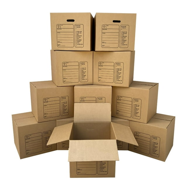 uBoxes 12 Premium Medium Moving Boxes 18"x18"x16" Cardboard Box ...