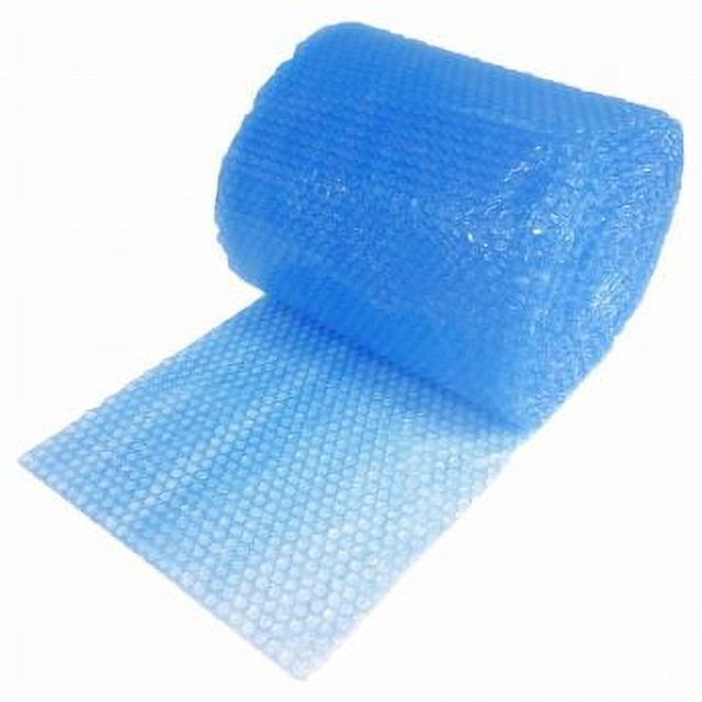 uBoxes Blue Colored Bubble Roll, 120 ft x 12 in, 3/16 in Small Bubble ...