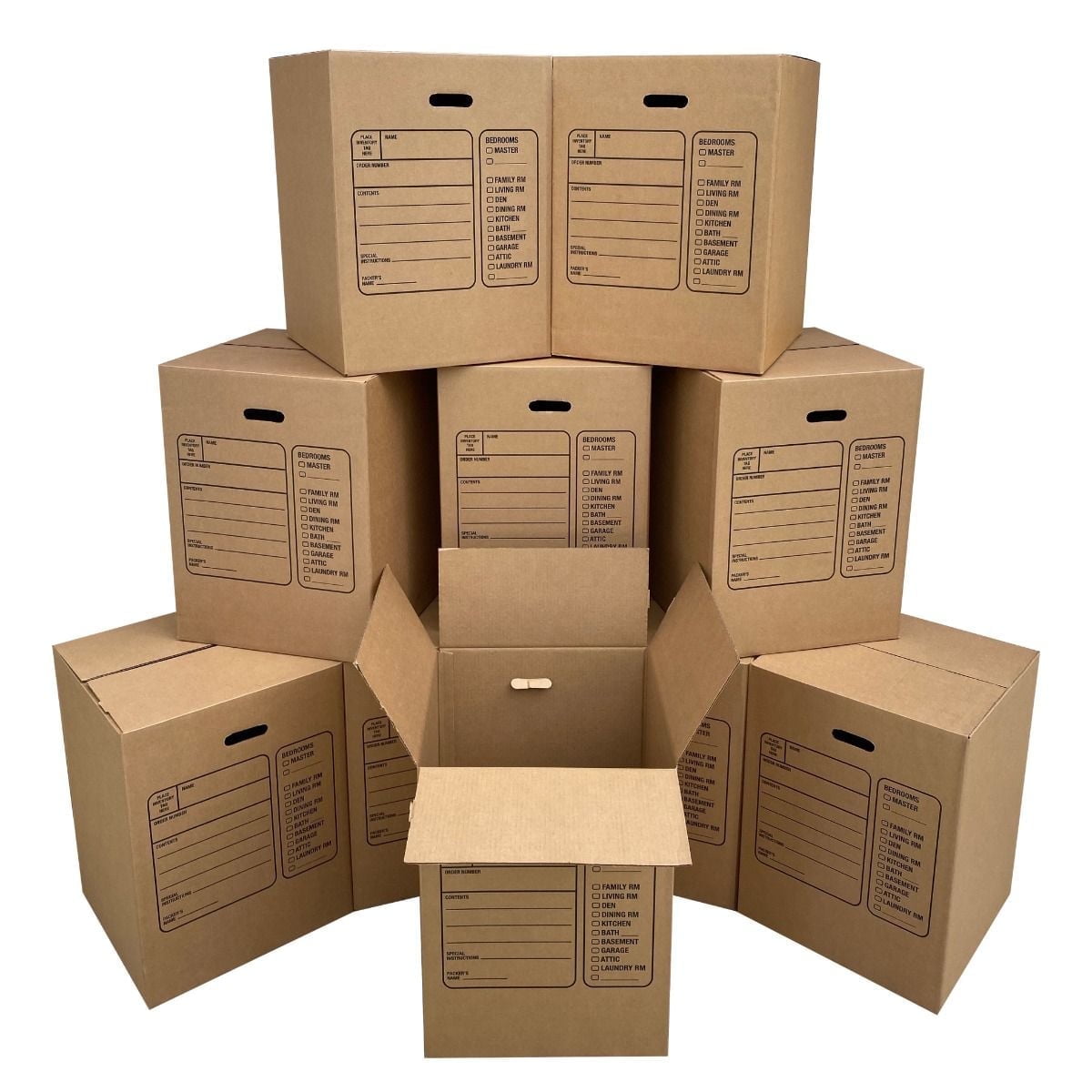 uBoxes Premium Large Moving Boxes, 18" x 18" x 24", Bundle of 10 with ...