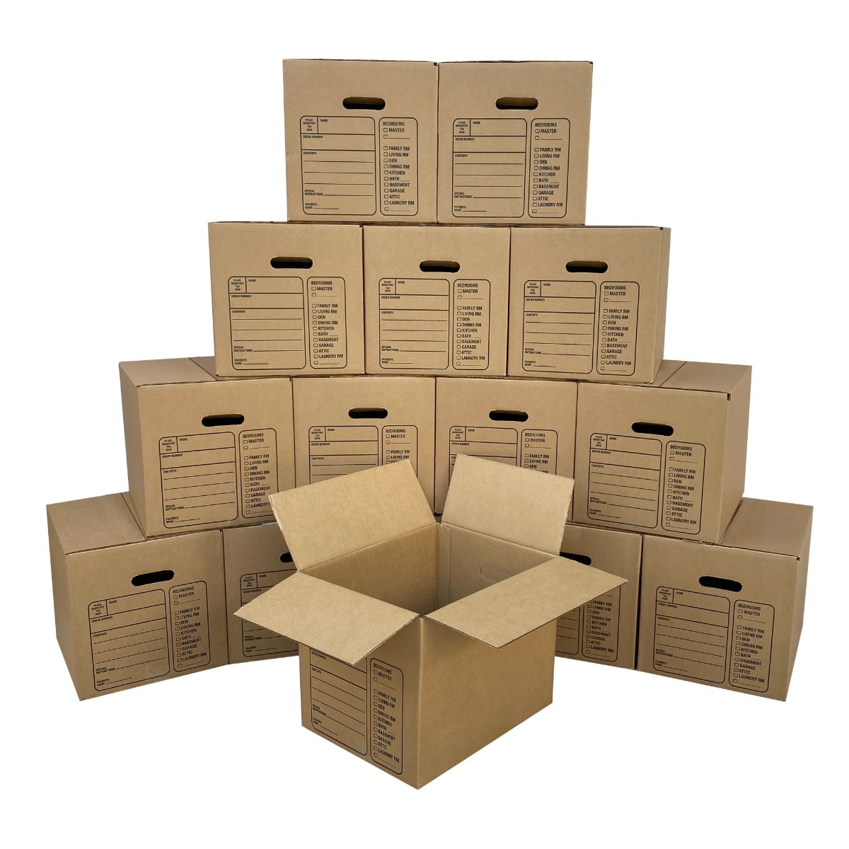uBoxes Moving Boxes with Handles, 15 Premium Small, 16 3/8" x 12 5/8" x ...