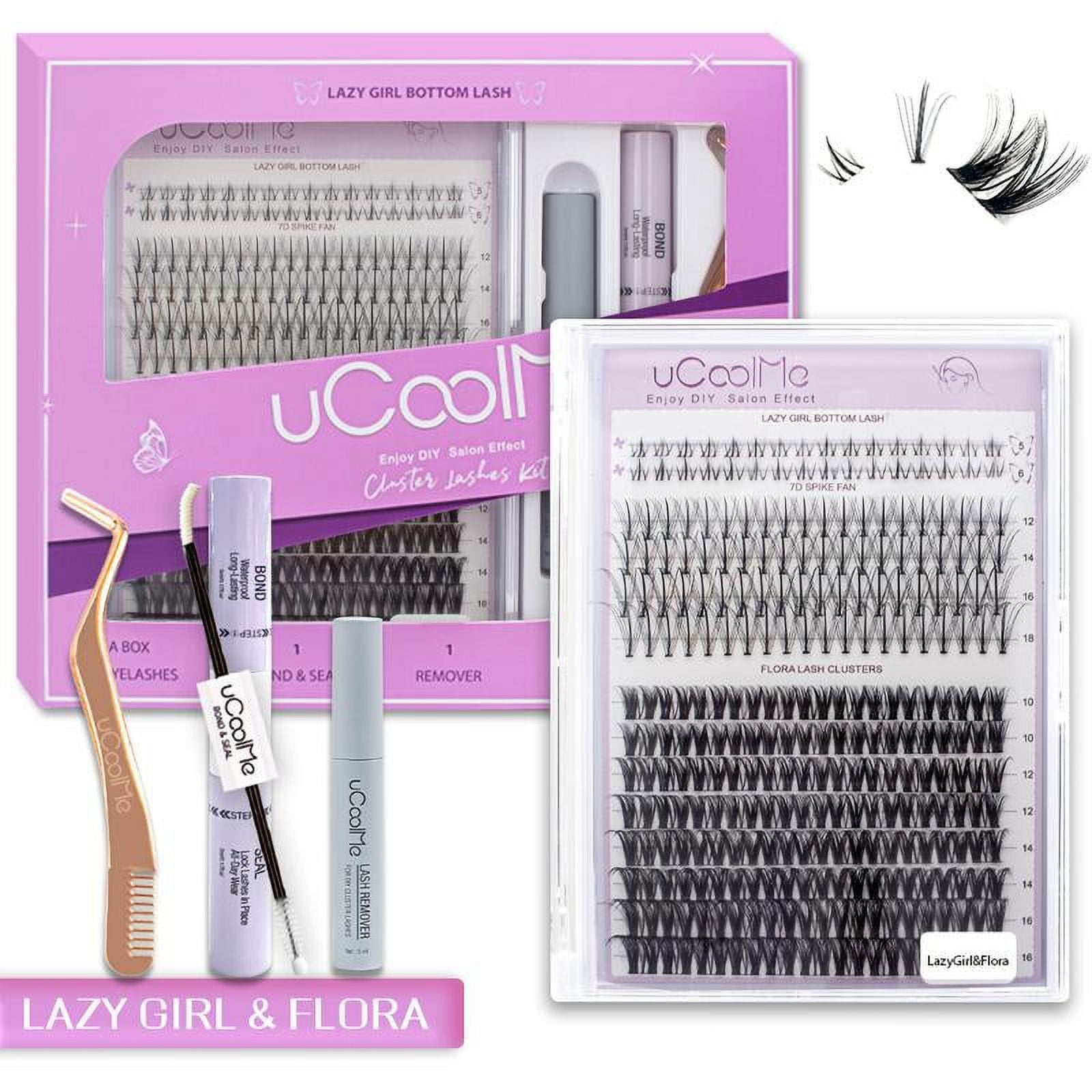 Ucoolme Diy Lash Extension Kit Clusters Individual Lashes Kit Beginner
