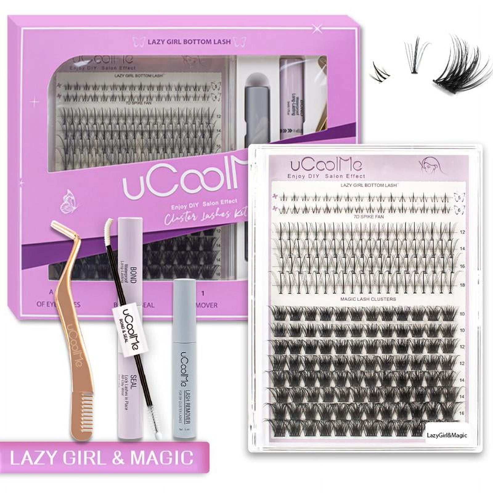 uCoolMe DIY Lash Extension Kit Lash Clusters With Lash Glue,Remover ...