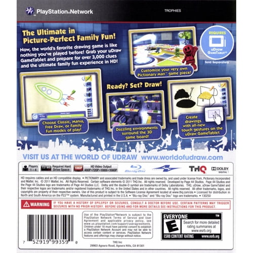 Pre-Owned Udraw Pictionary: Ultimate Edition (Playstation 3) (Good ...