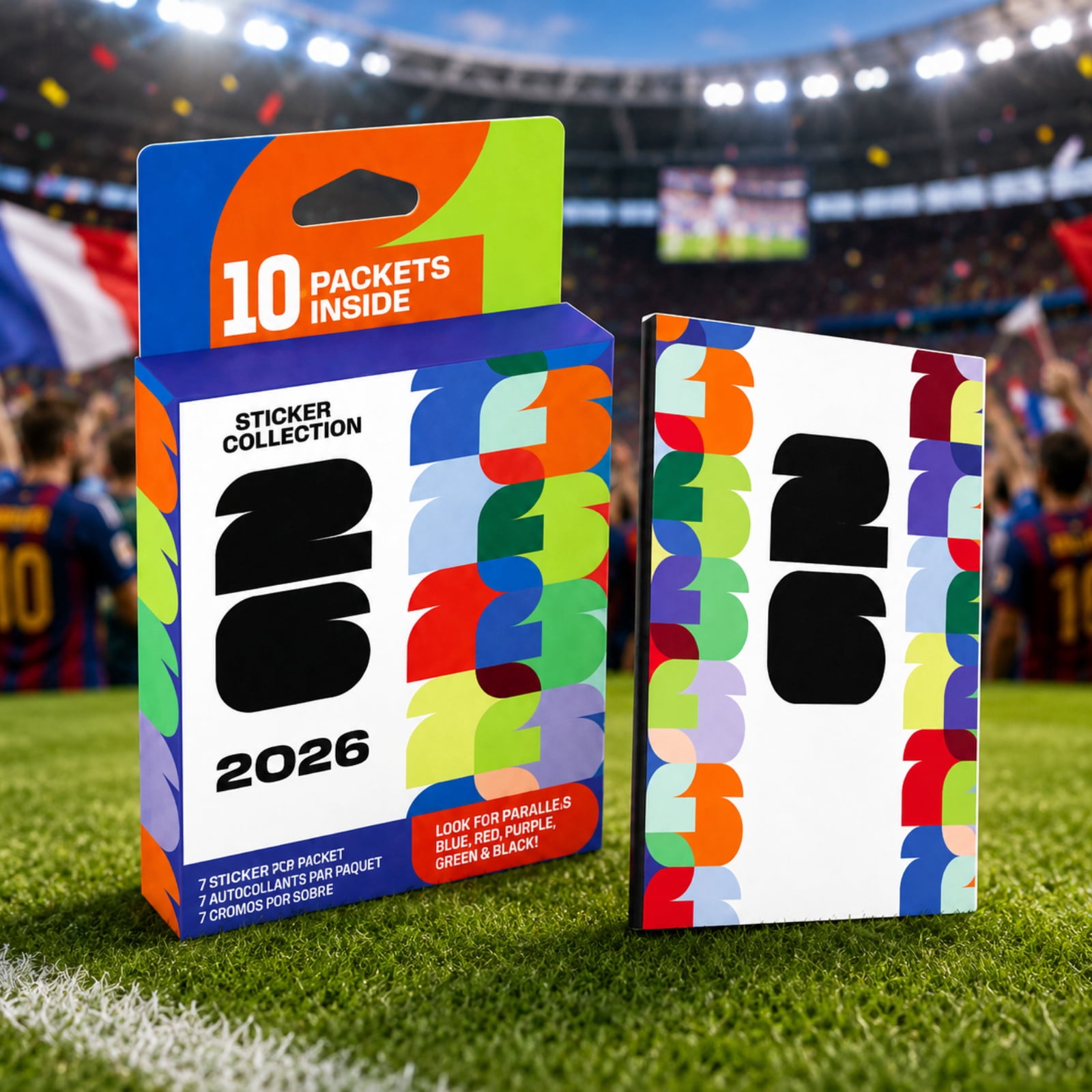 uGJHIO Soccer Sticker Album Collector Set with 10 Sticker Packs Random ...