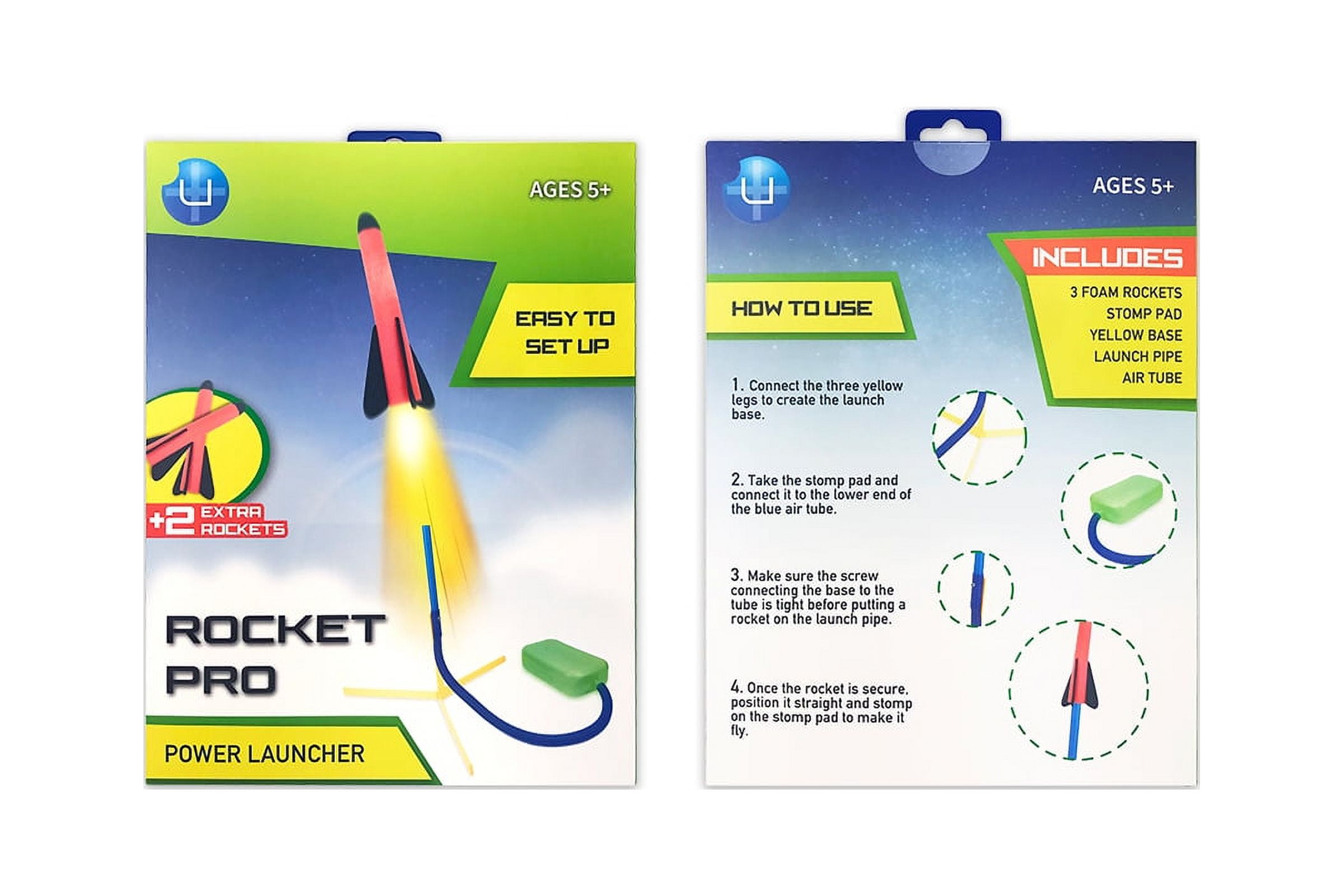 uPlus Rocket Launcher for Kids, Stomped Air Rocket Outdoor Launch ...