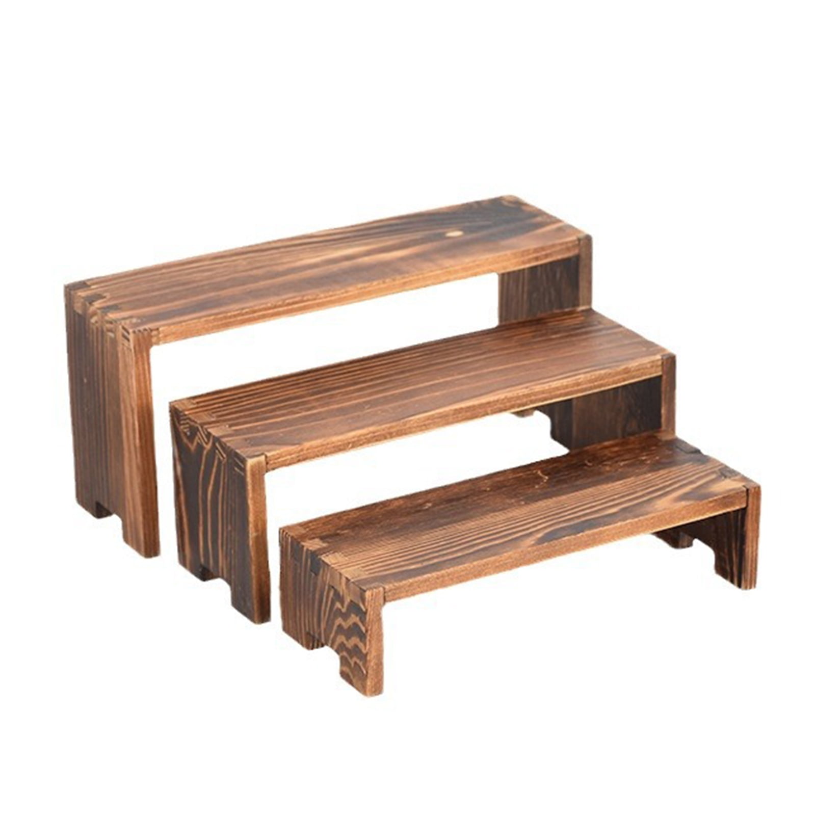 uawhw 3-Piece Display Stand Wood Risers Rustic Display Risers ...