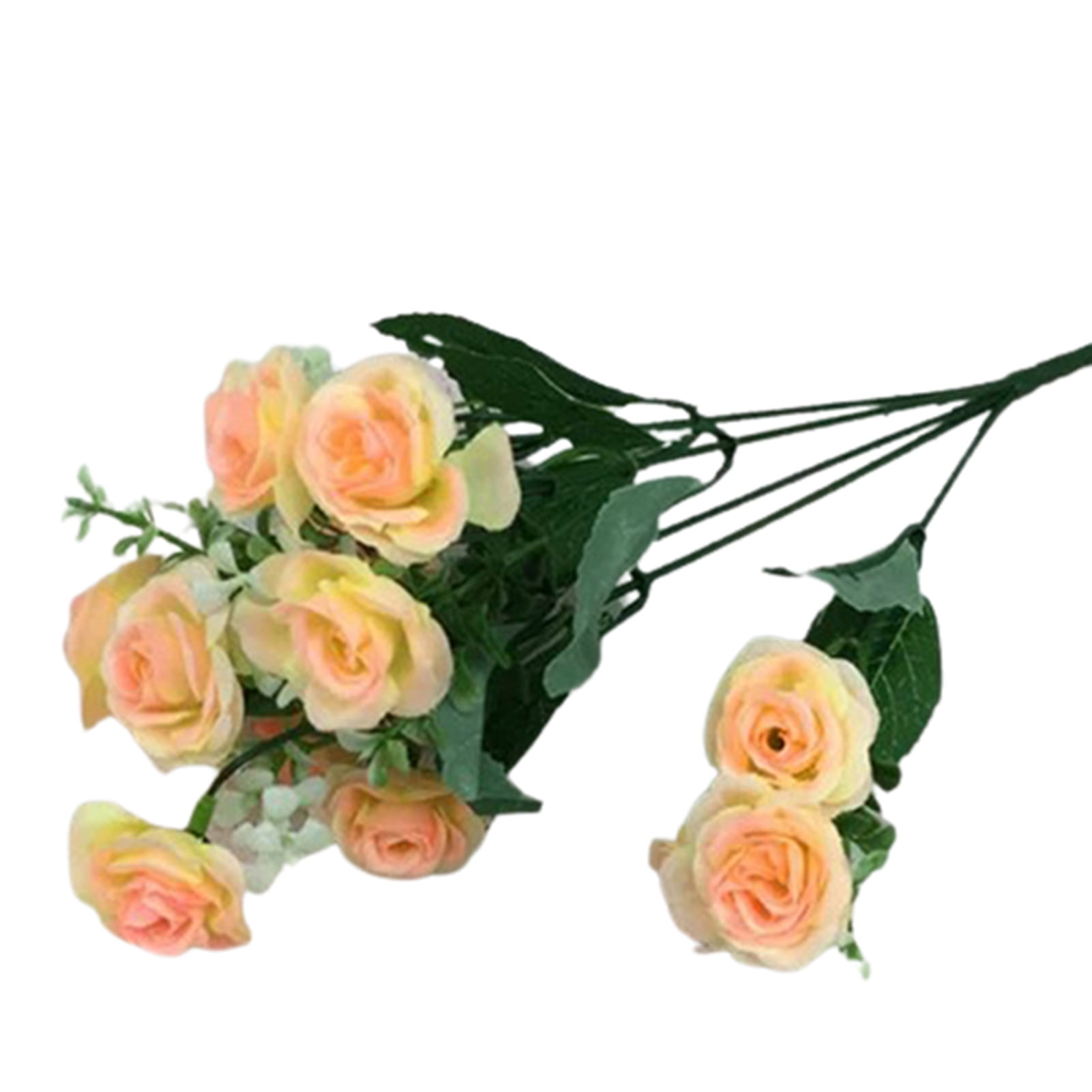 uawhw Artificial Flower,1 Bouquet 5 Branches 15 Heads Artificial Rose ...