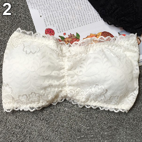 uawhw Women\'s Sexy Cut Out Strapless Tube Top Padded Cross Back Lace ...