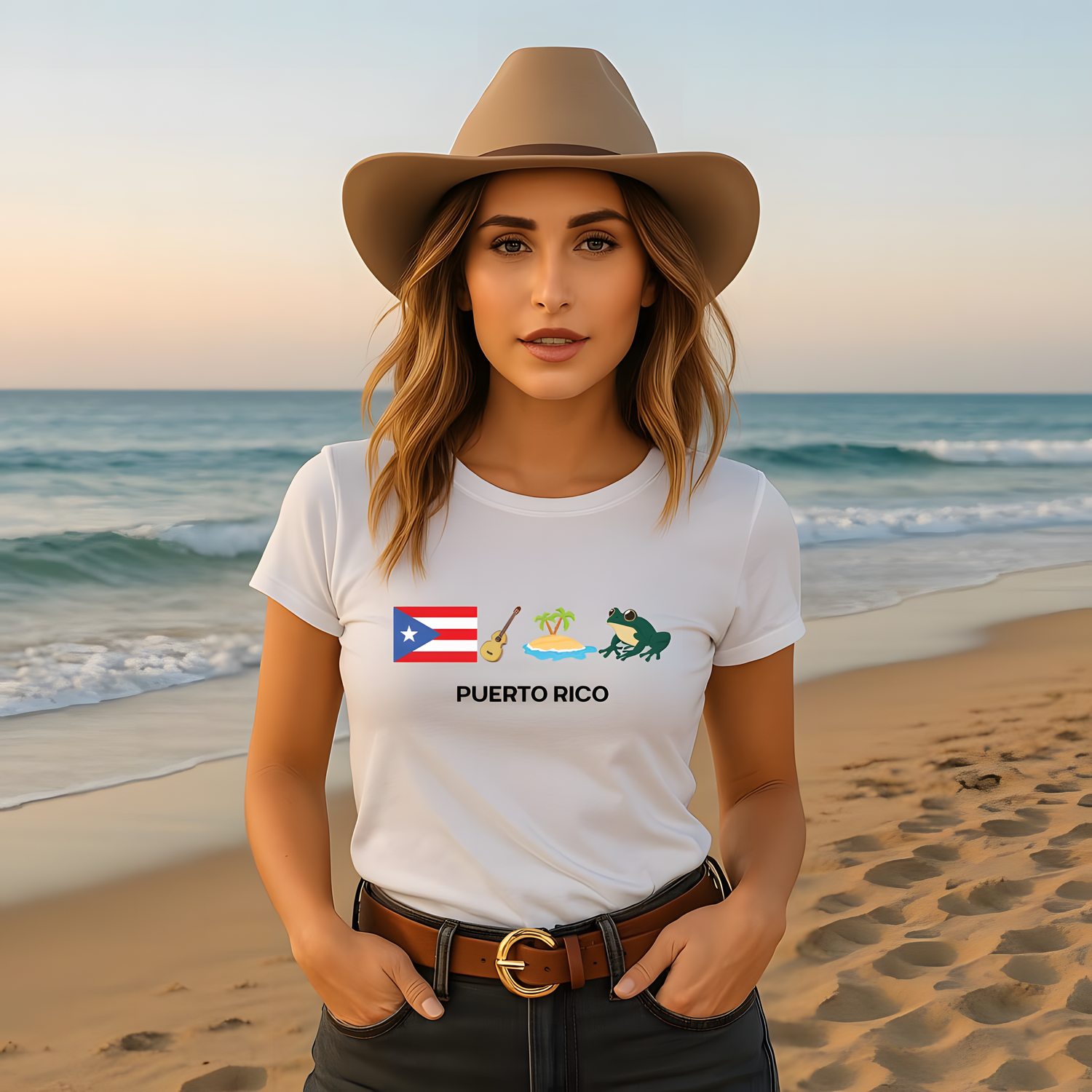 uerto Rico S1Hirt, B1Oricua, Taino, Cotton, F1lag, Coquí, Guitar, Iand ...