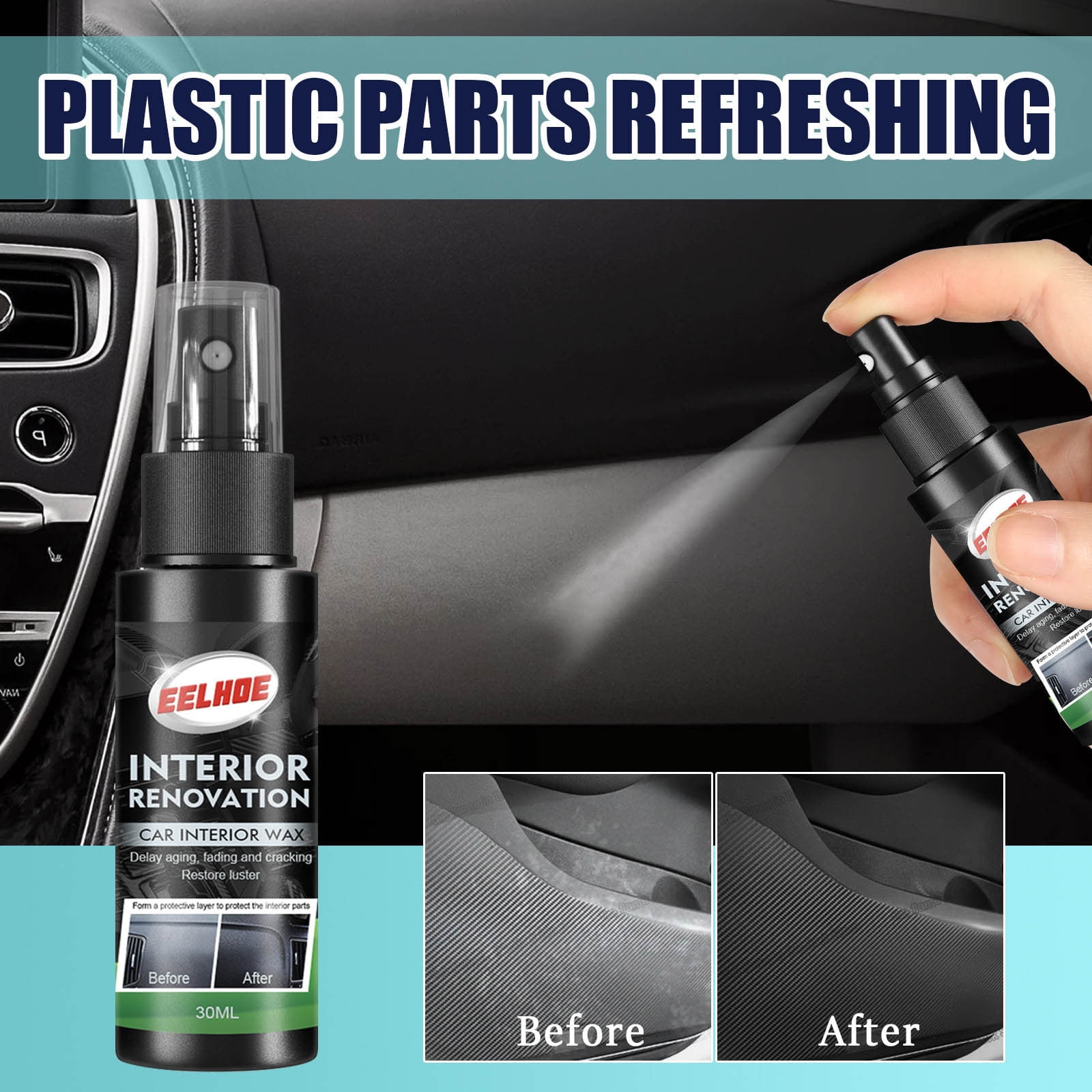ufehgfjh,Plastic Parts Crystal Coating,Car Exterior Restorer,Easy to ...