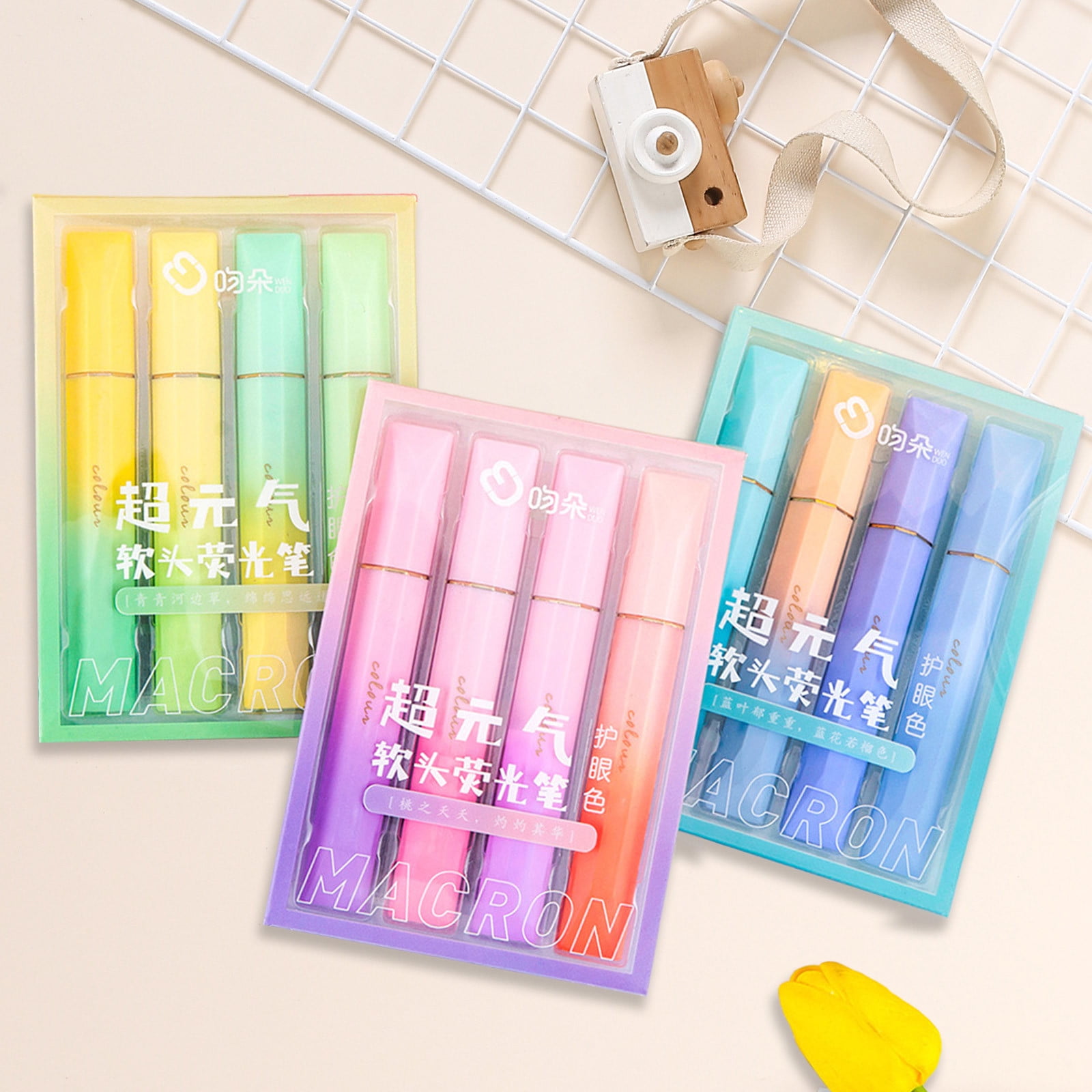 ufehgfjh Eye Care Fluorescent Pen High Value Key Marking Pen Student ...