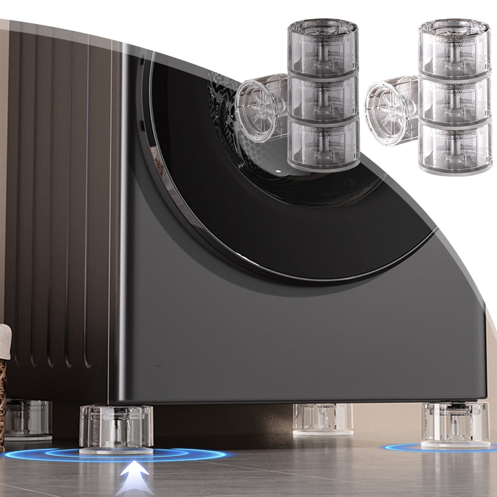 ufehgfjh Furniture Risers Round Bed Risers Heavy Duty 4 Inch Adjustable ...