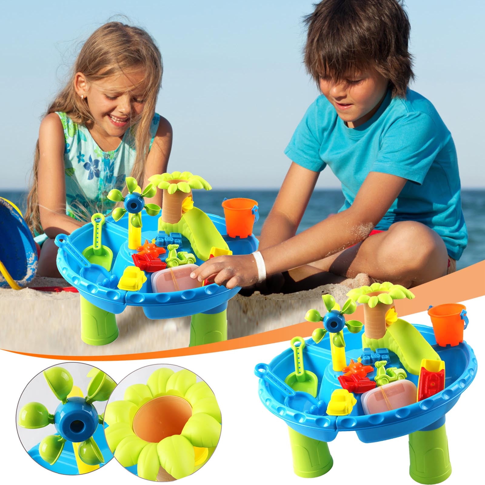 ufehgfjh Holiday Gift Finder Sand Water Table for Toddlers 3 In 1 Sand ...